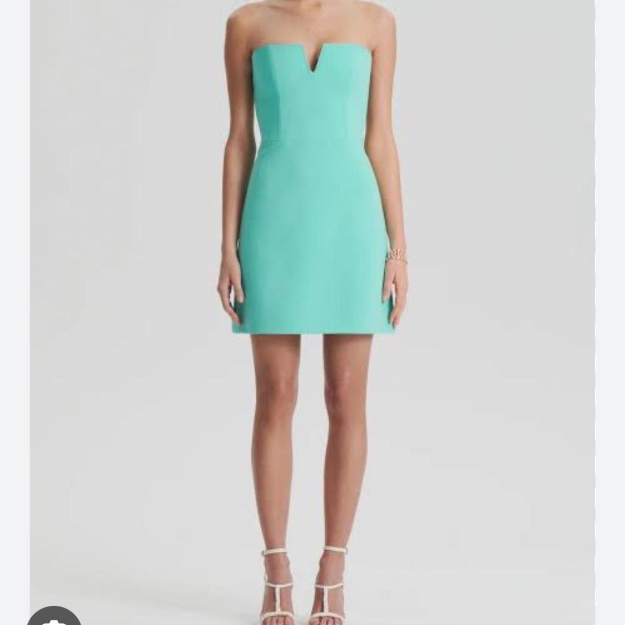 Scanlan Theodore Turquoise mini dress #bodycon... | Depop