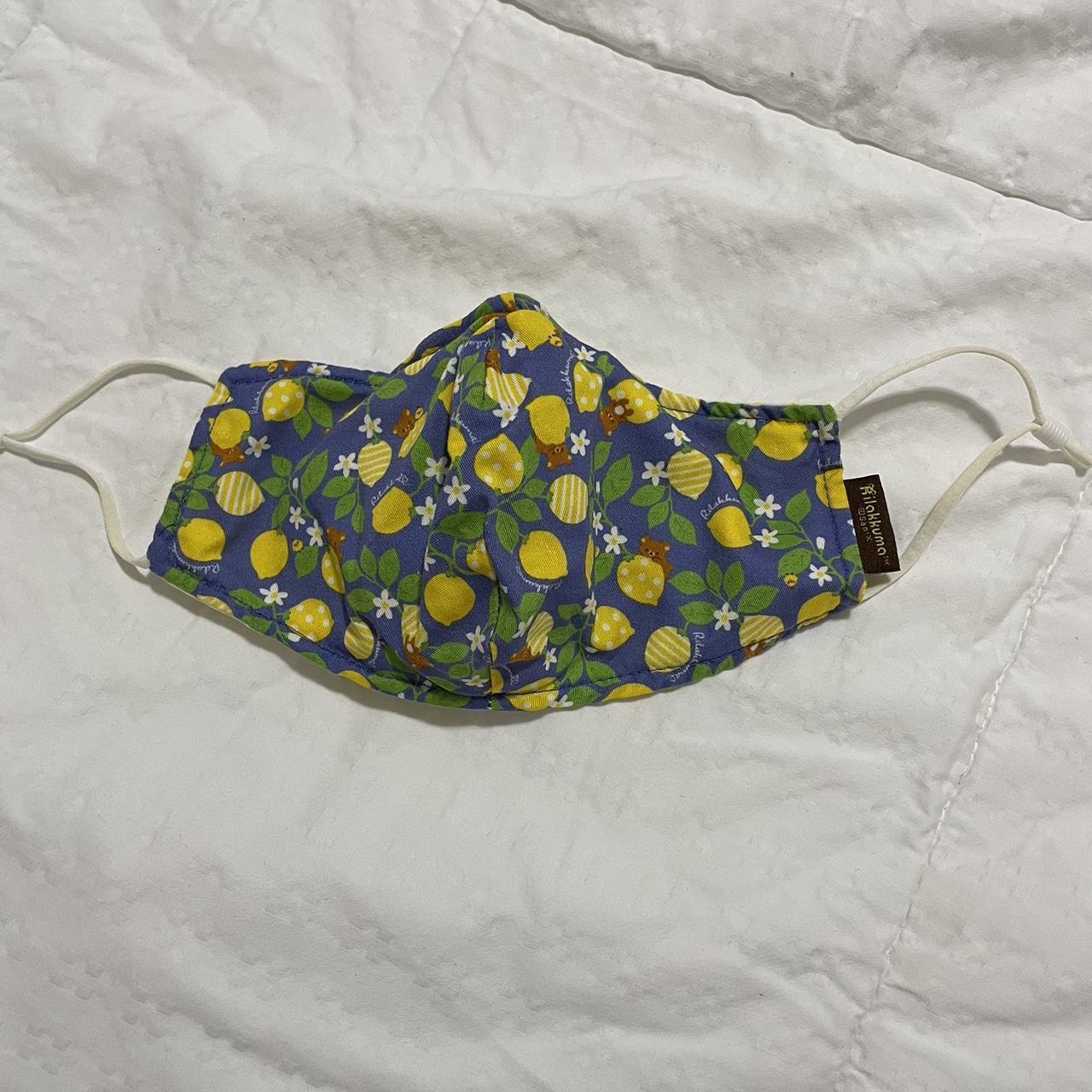 rilakkuma lemon mask worn once for try... - Depop