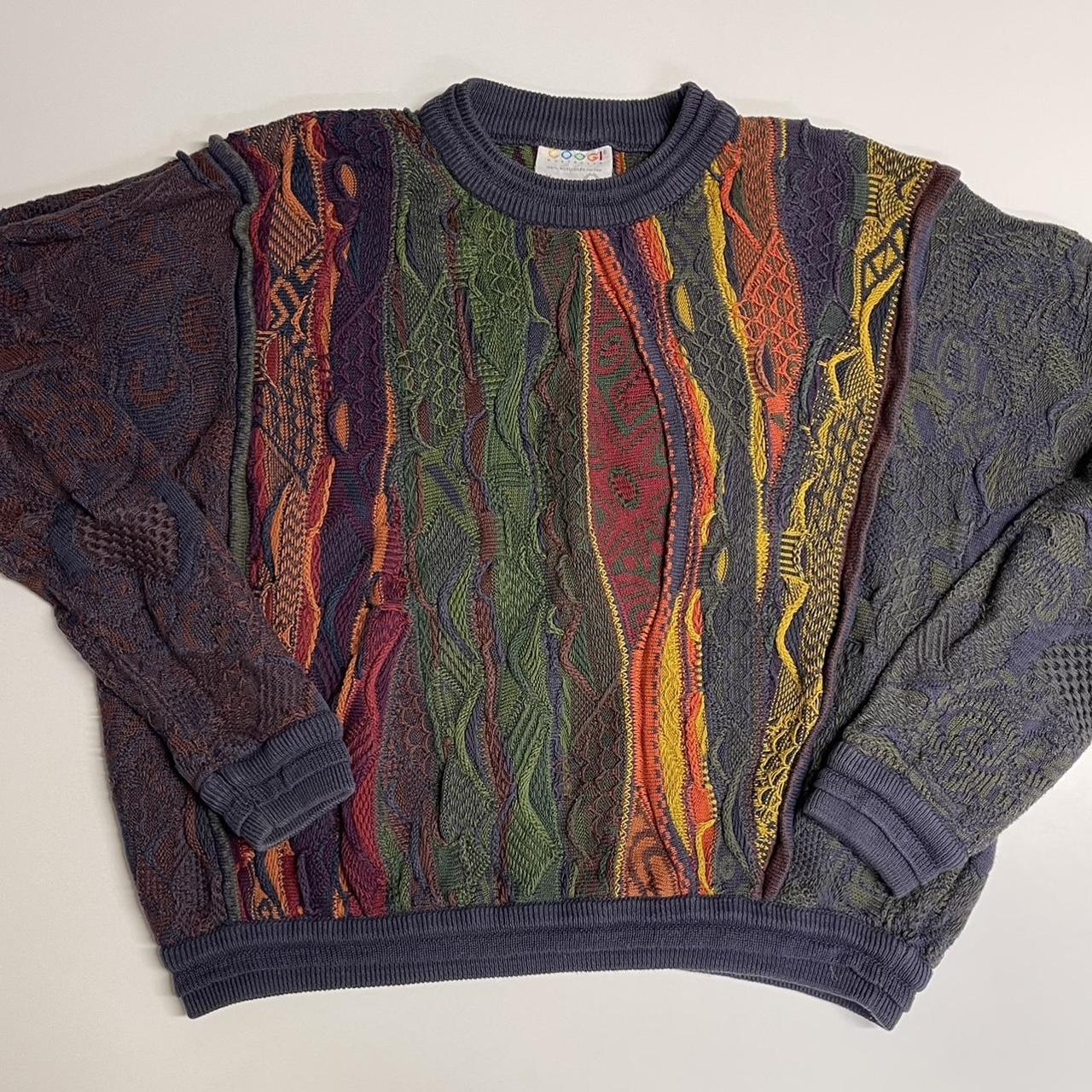 Vintage Coogi Pullover Sweater Multicolor Men's size... - Depop
