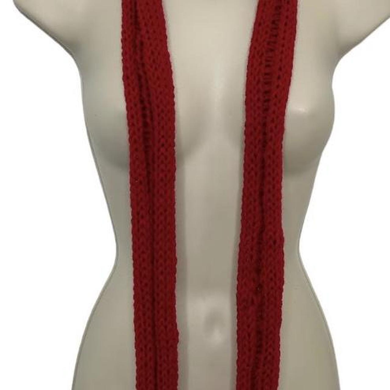 Y2k 90s style long skinny scarf. Handmade. Ripped... - Depop