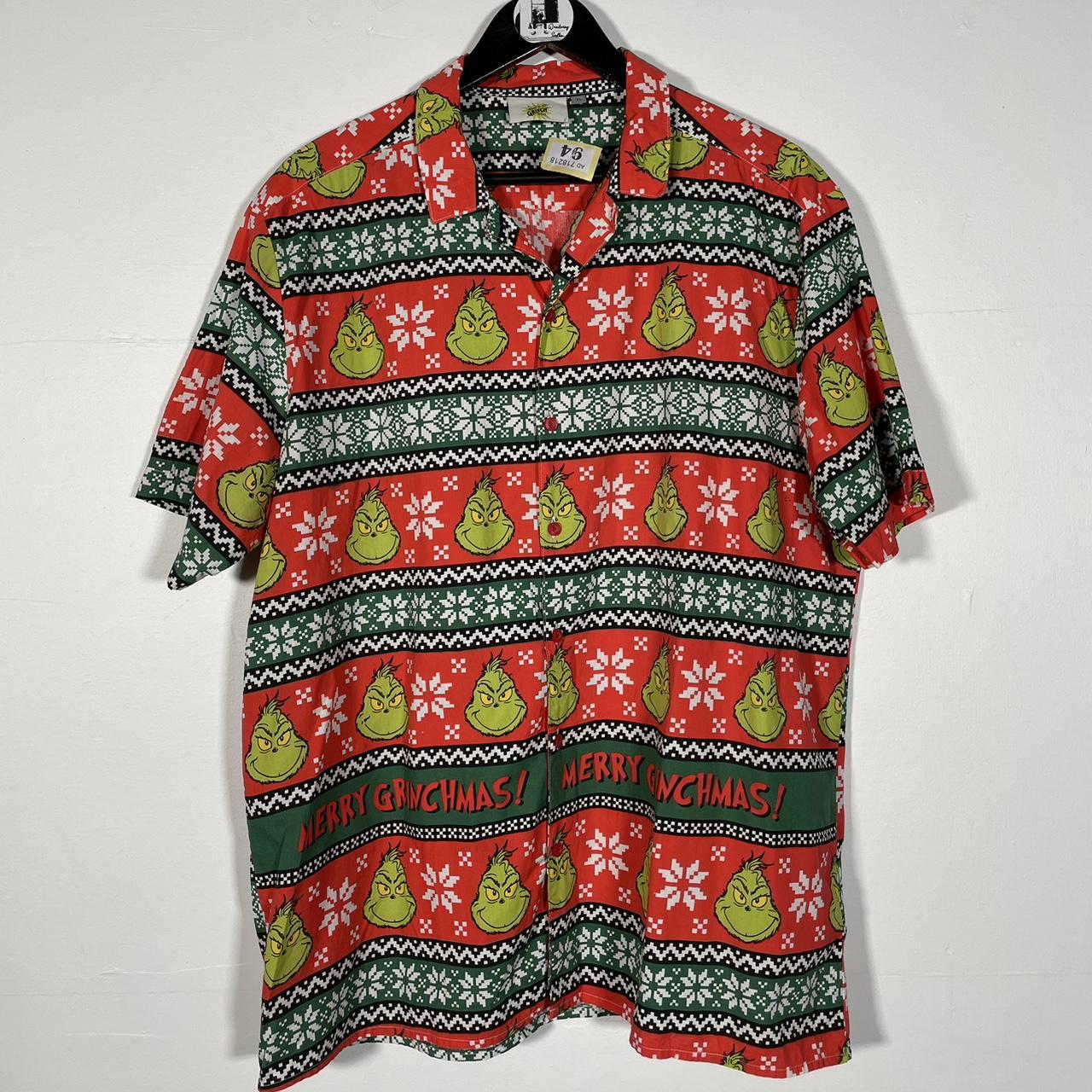 Men's Red and Green Shirt | Depop