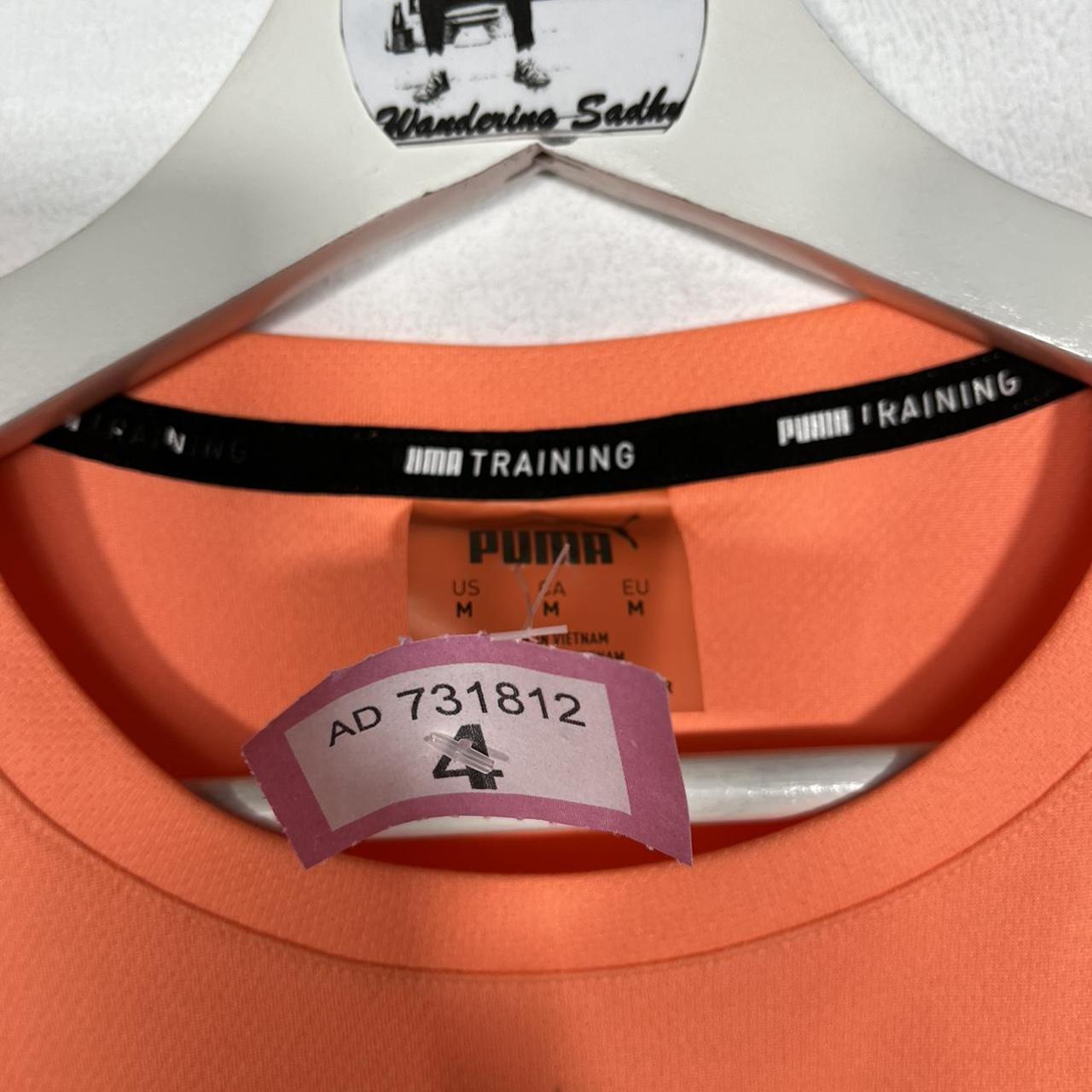 P4 Orange puma dri-fit top Size M #orange #puma... - Depop