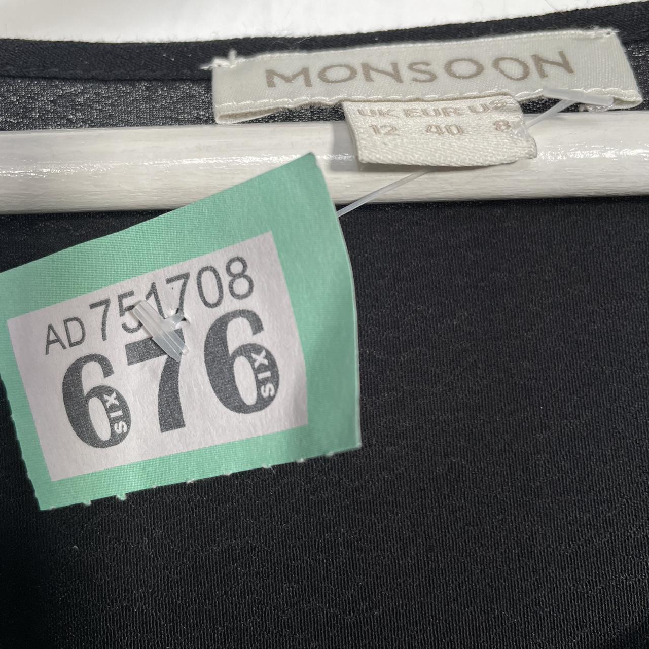 G676 Monsoon black broidery flared sleeve... - Depop