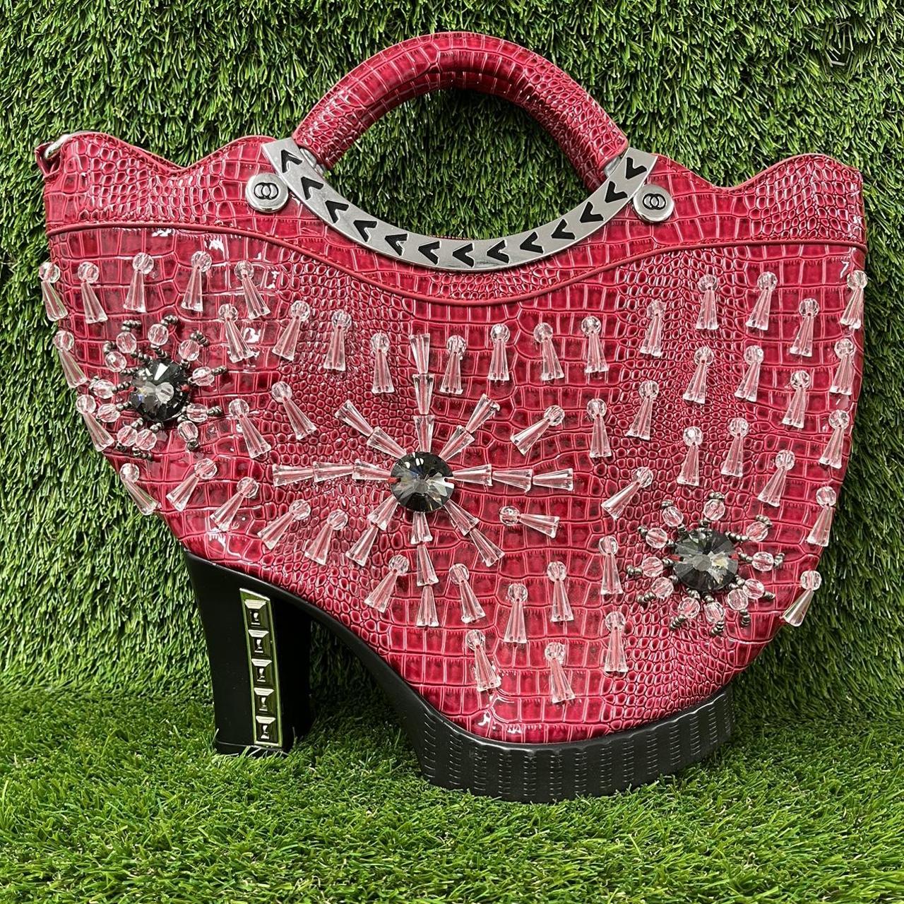 Absolutely stunning and unique hand bag red colour... - Depop