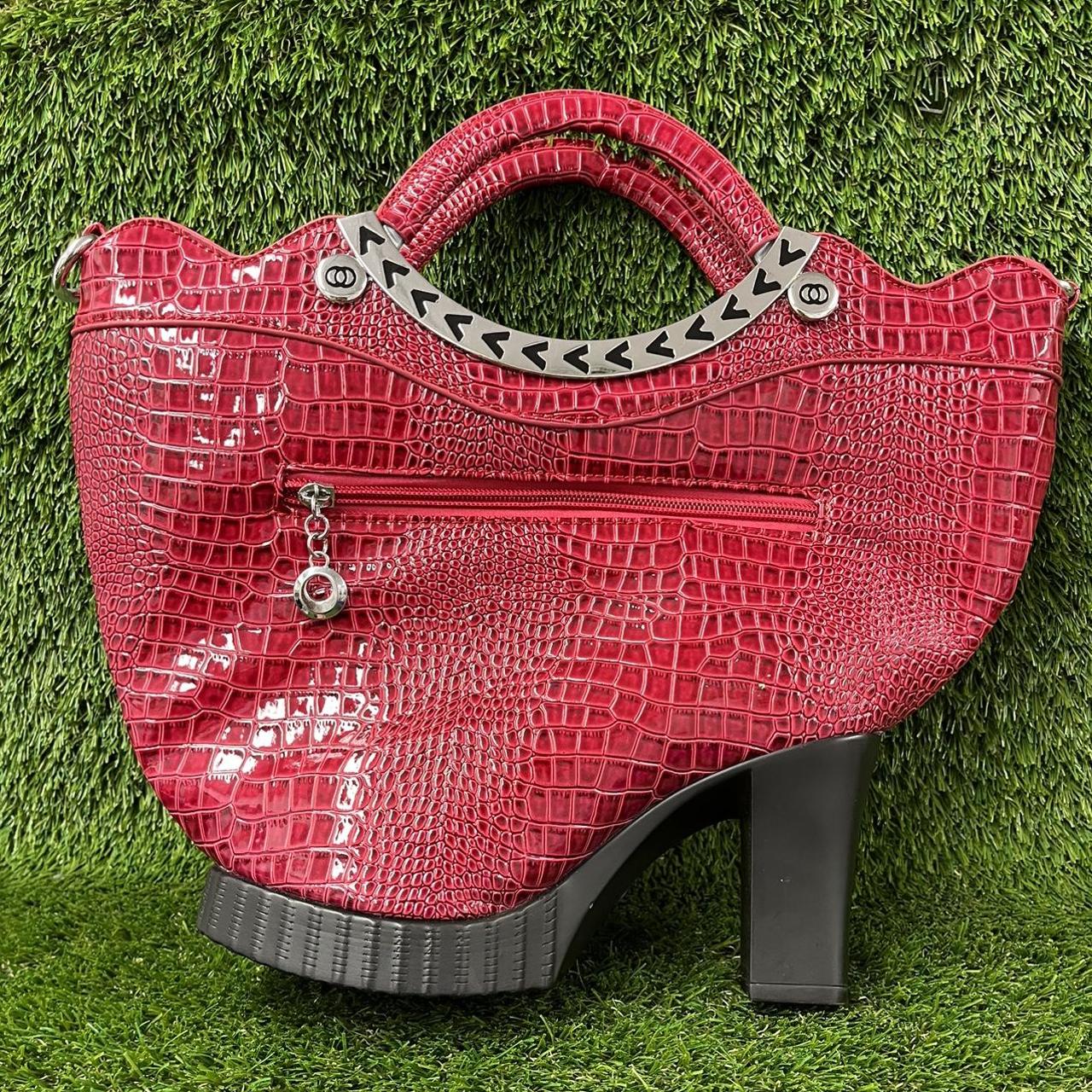 Absolutely stunning and unique hand bag red colour... - Depop