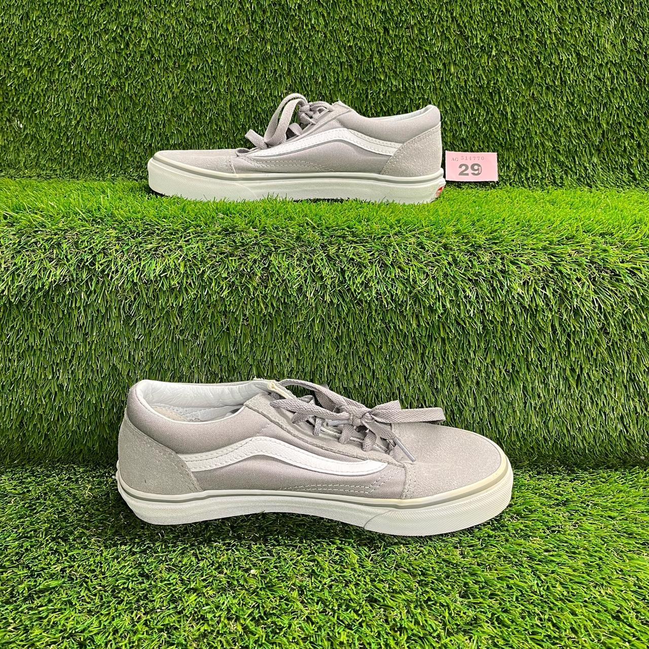 NP29 Vans light grey low trainers Size 4 #Vans... - Depop