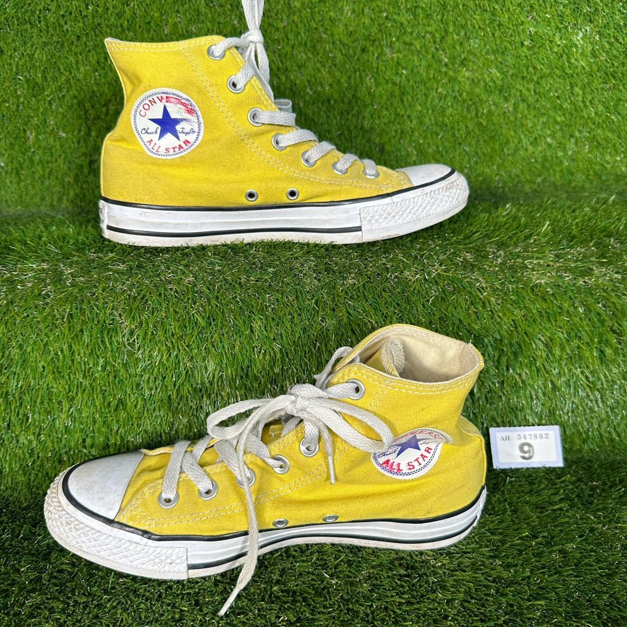 B9 Converse yellow trainers. Size 5. Great... - Depop