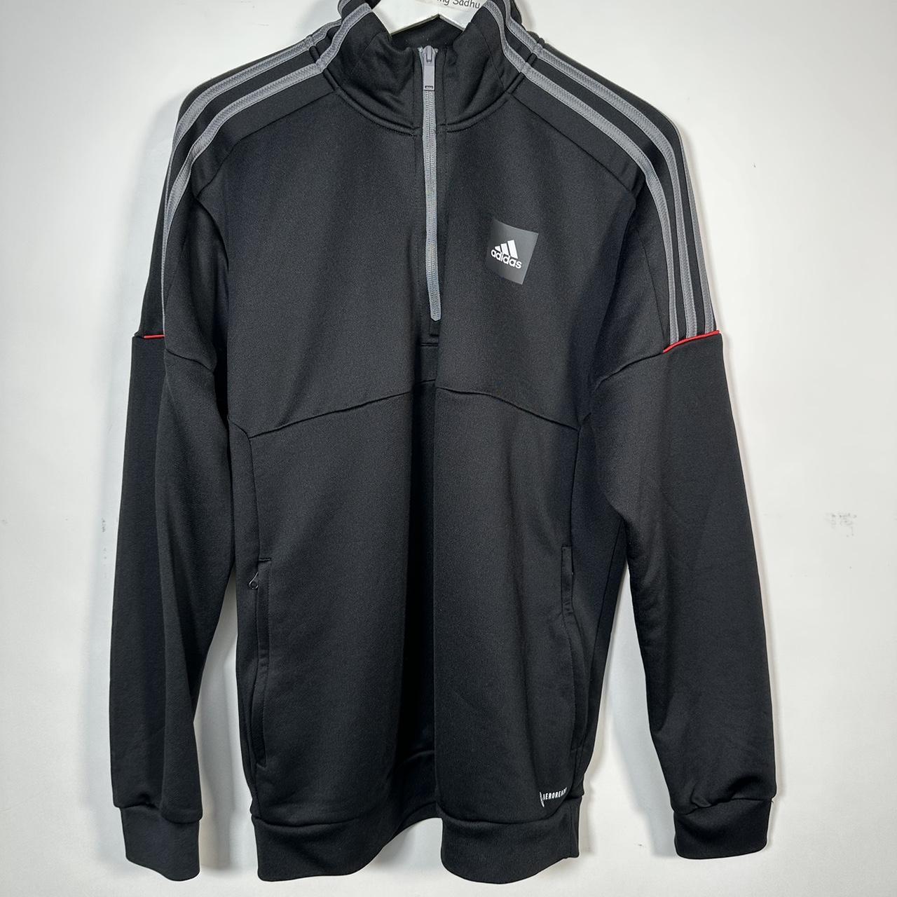 WM688 Adidas black zip up sweatshirt. Size M. Great... - Depop