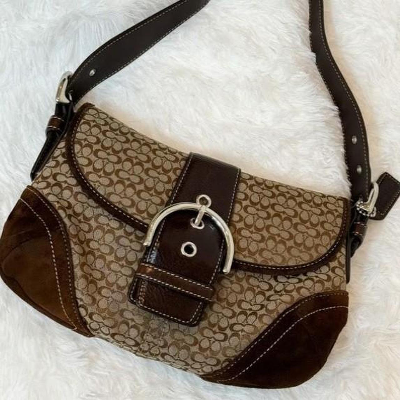 Vintage Y2K Coach Brown Mini Soho Shoulder... - Depop