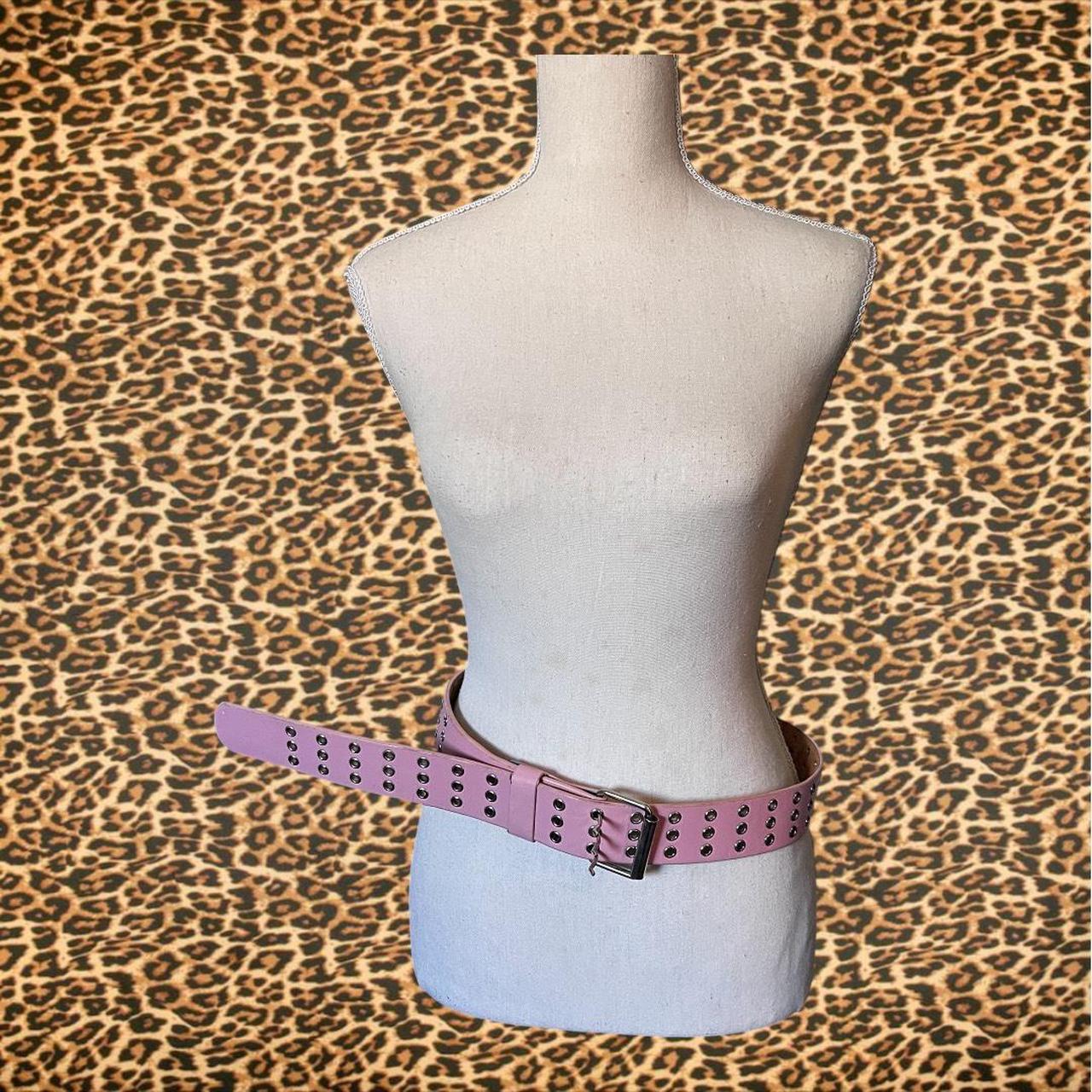 💕 Studded Pink Belt 💕 This edgy belt features a row... - Depop