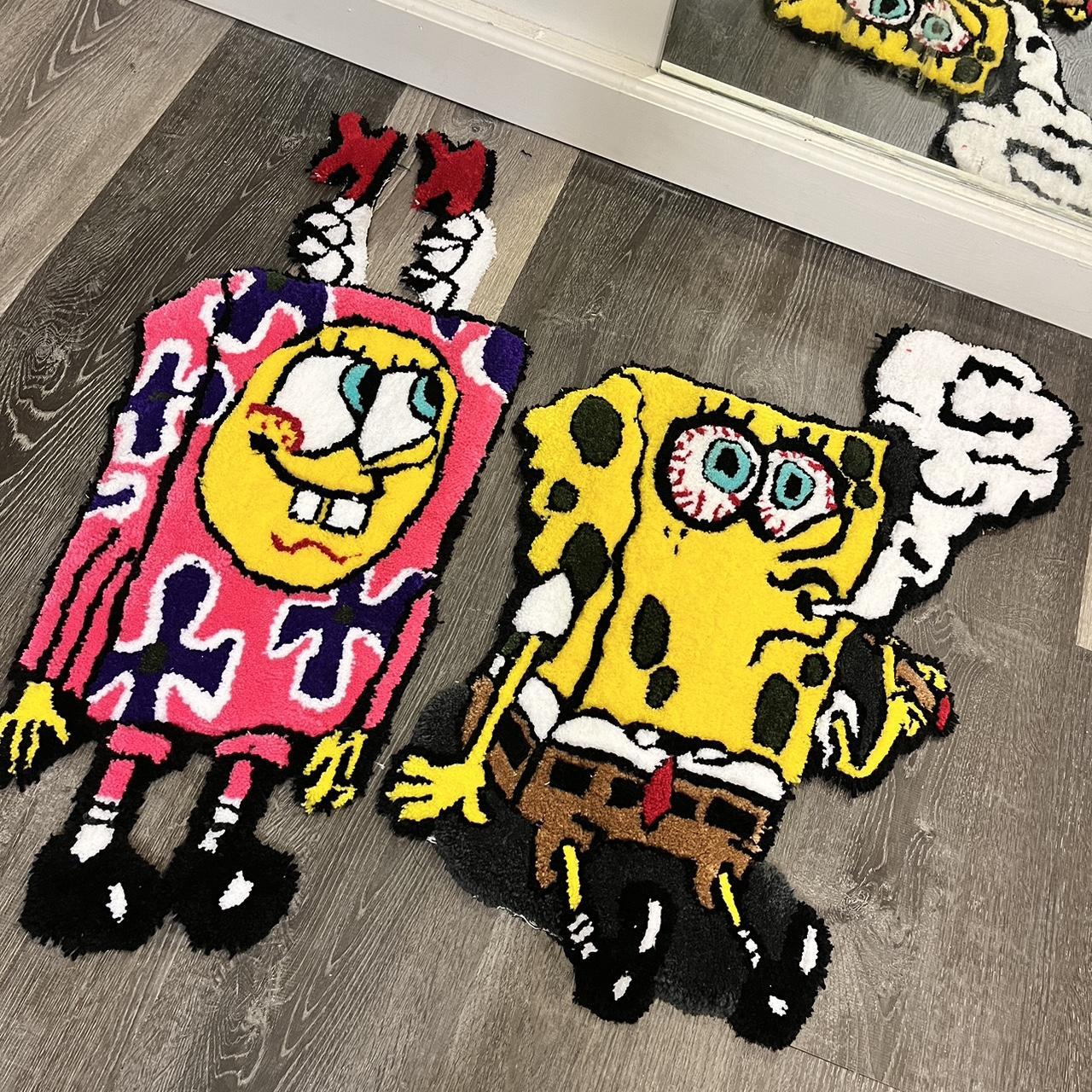SpongeBob rugs #spongebob #tufting #rug #customeug... - Depop