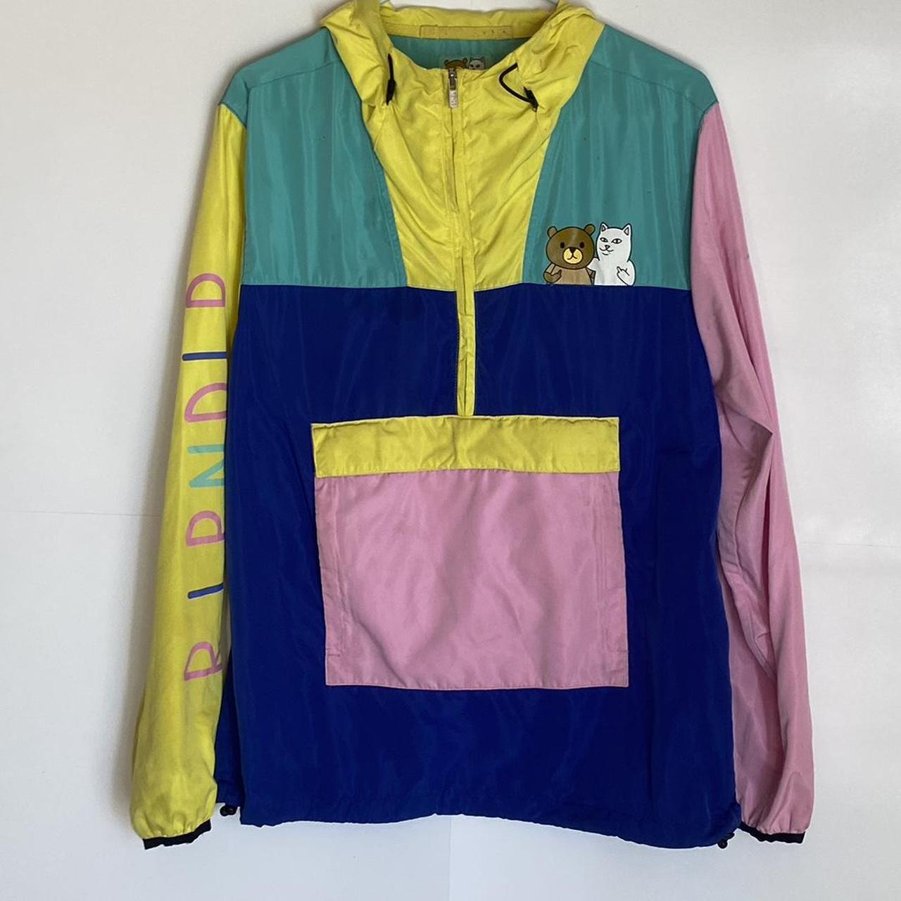 RIPNDIP X TEDDY FRESH MULTI COLOR WINDBREAKER size... - Depop