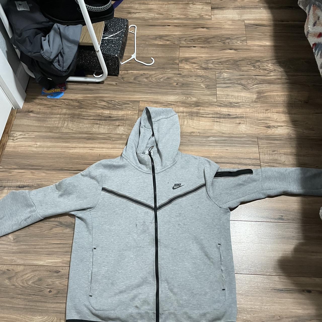 Large nike tech found thrifting that’s why it’s worn - Depop