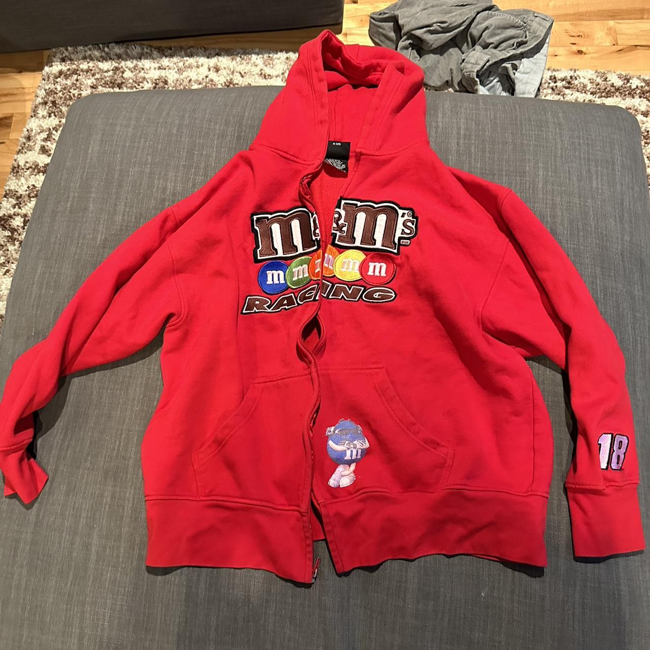 Rare vintage m&m nascar racing hoodie xl - Depop