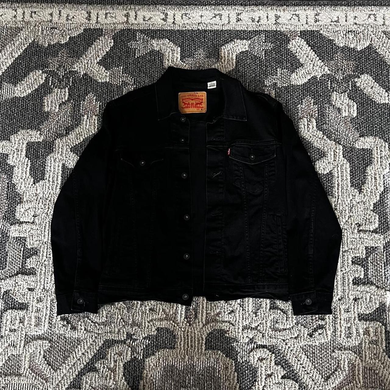 Levis Black Denim Jacket Size M super good... - Depop