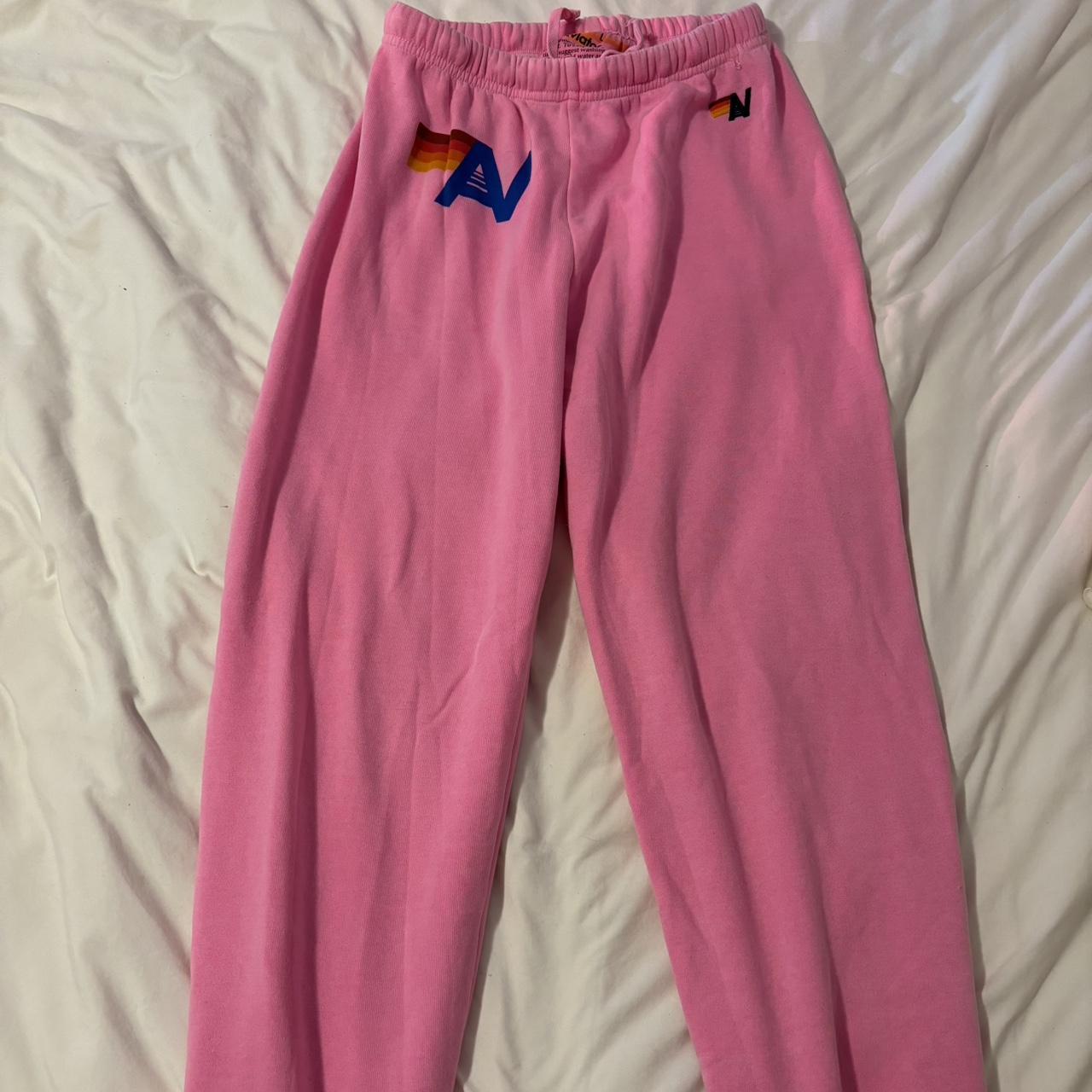 Aviator Nation pink sweatpants size large (fading as... | Depop