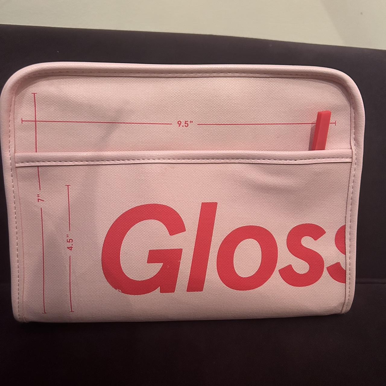 Glossier make-up bag, used a few times, stains are... - Depop
