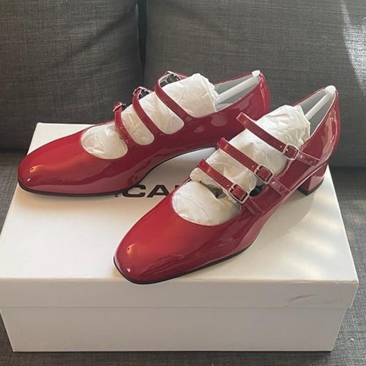 CAREL KINA Red patent leather Mary Janes pumps ... | Depop