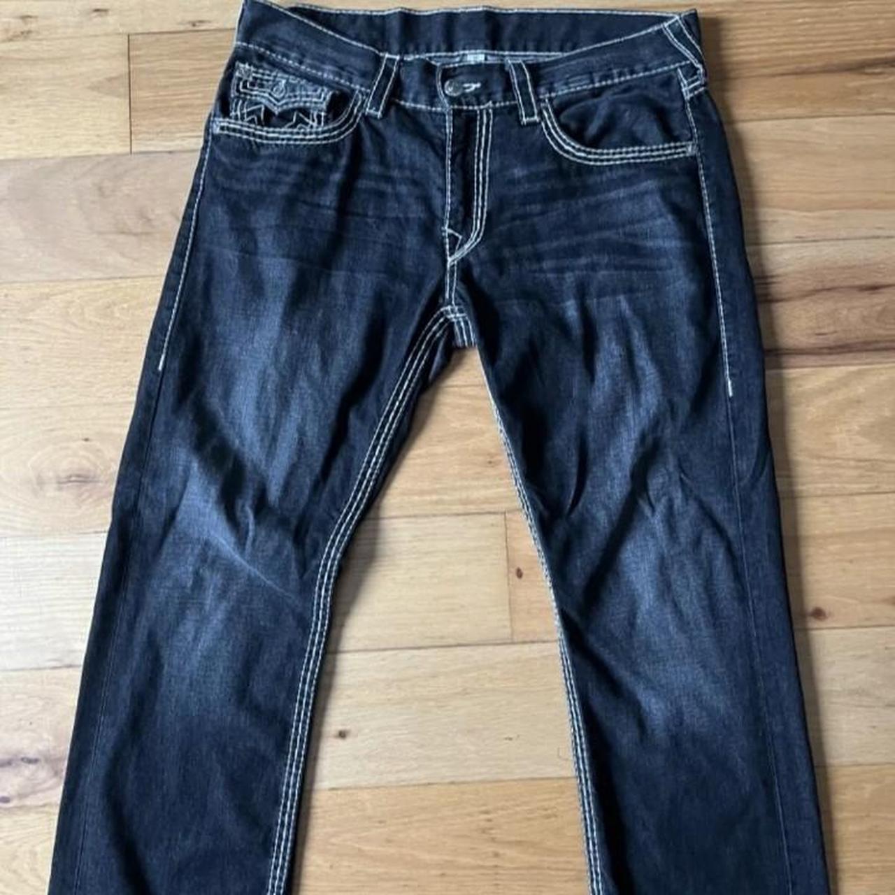 BLACK MB3 STITCH TRUE RELIGION JEANS OPEN TO OFFERS... - Depop