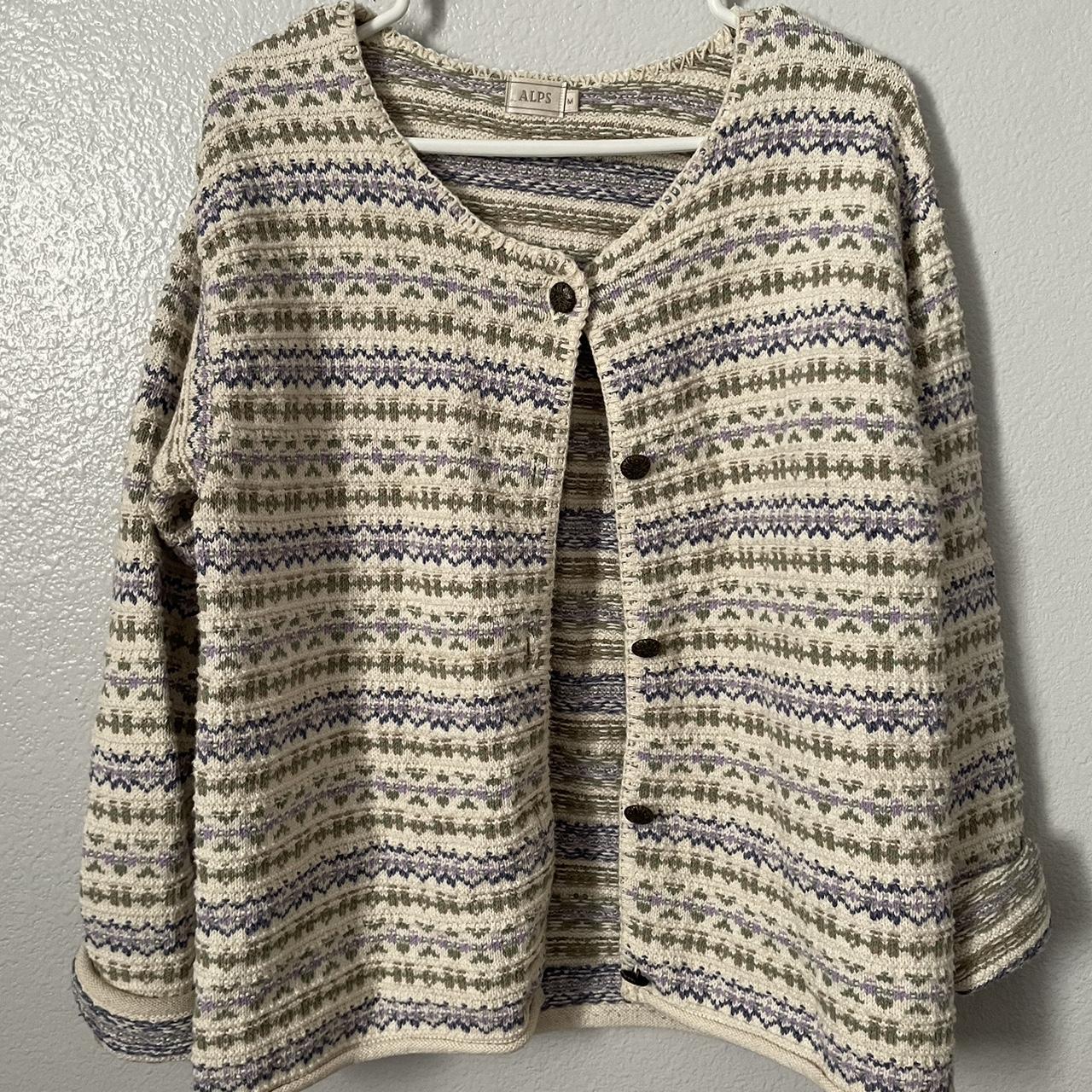 Beautifully patterned grandma sweater. Pictures do... - Depop