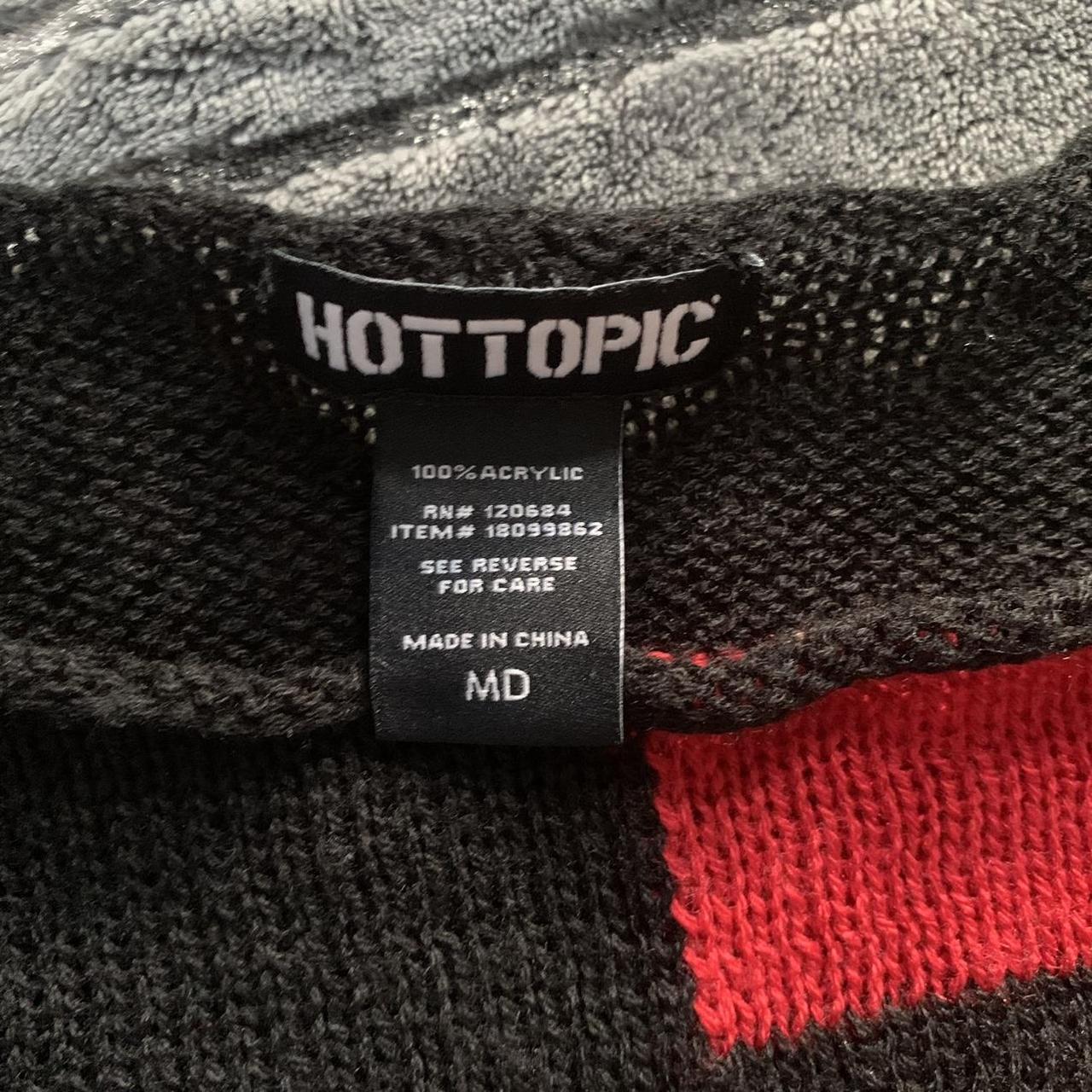 Hot Topic Black and red striped sweater - only worn... - Depop