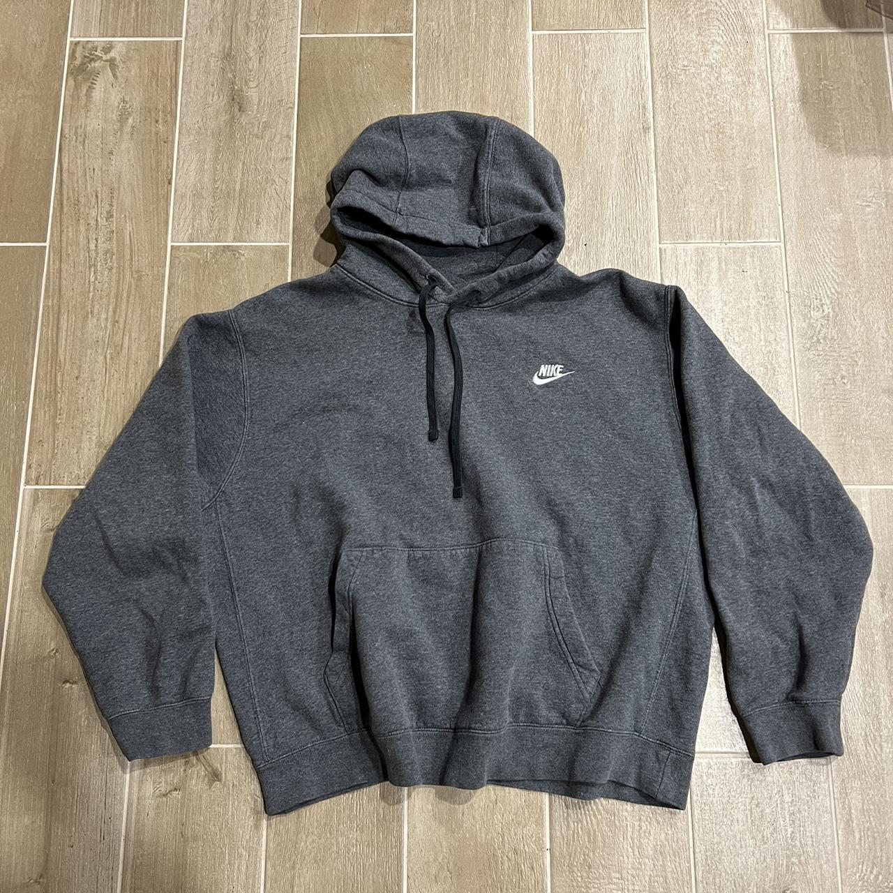 - Nike Dark Grey Pullover Hoodie - no tag but runs... - Depop