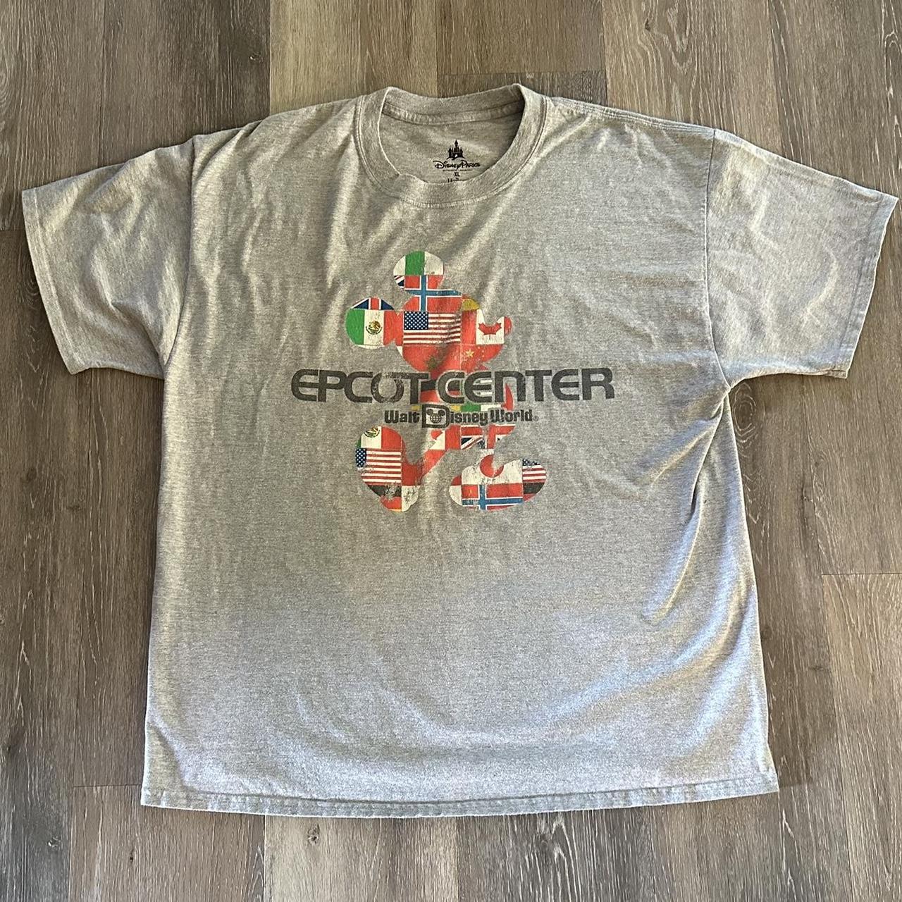 Grey Disney Epcot Center 2000s cotton t-shirt #Disney | Depop