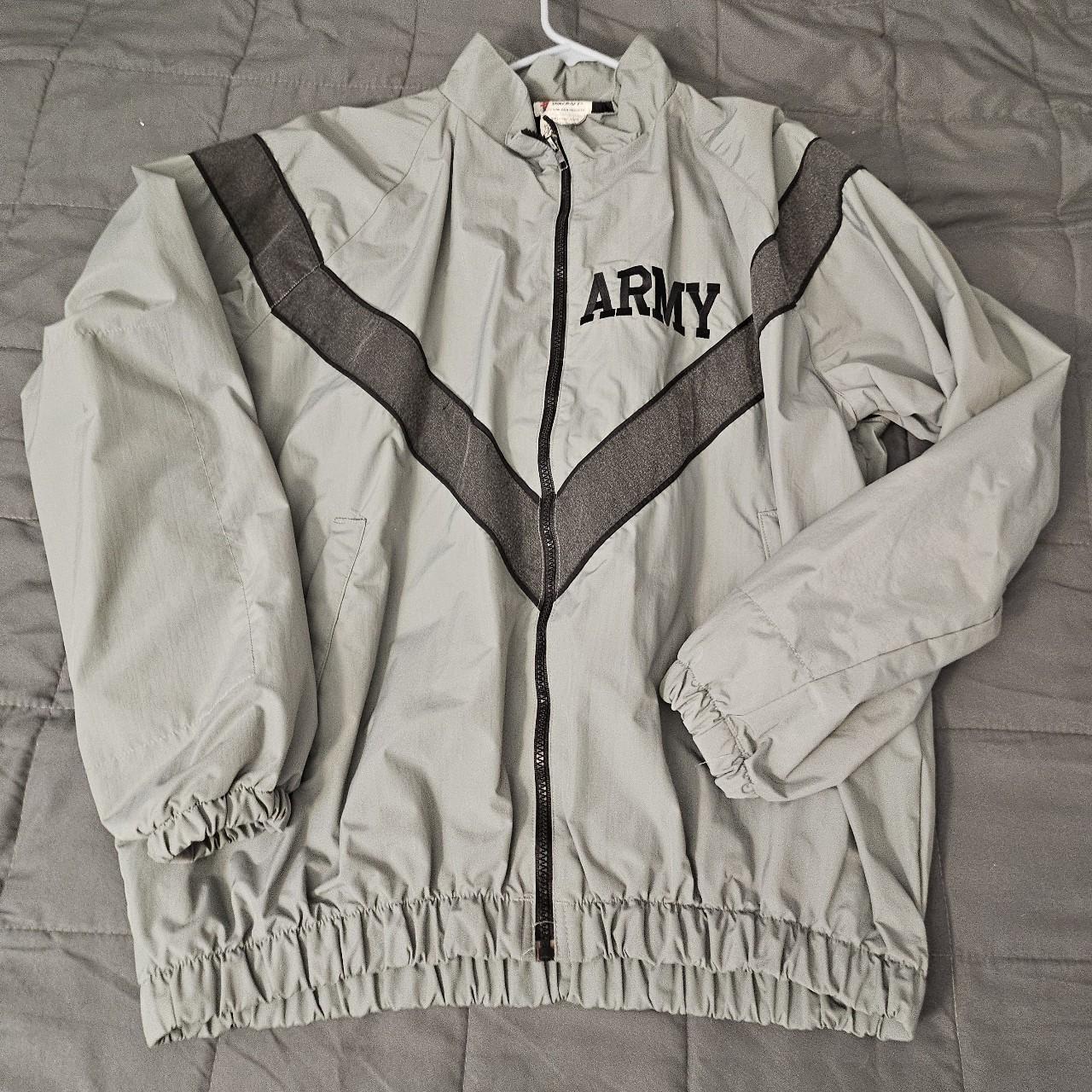 Army windbreaker rain jacket 3m reflective V Size... - Depop