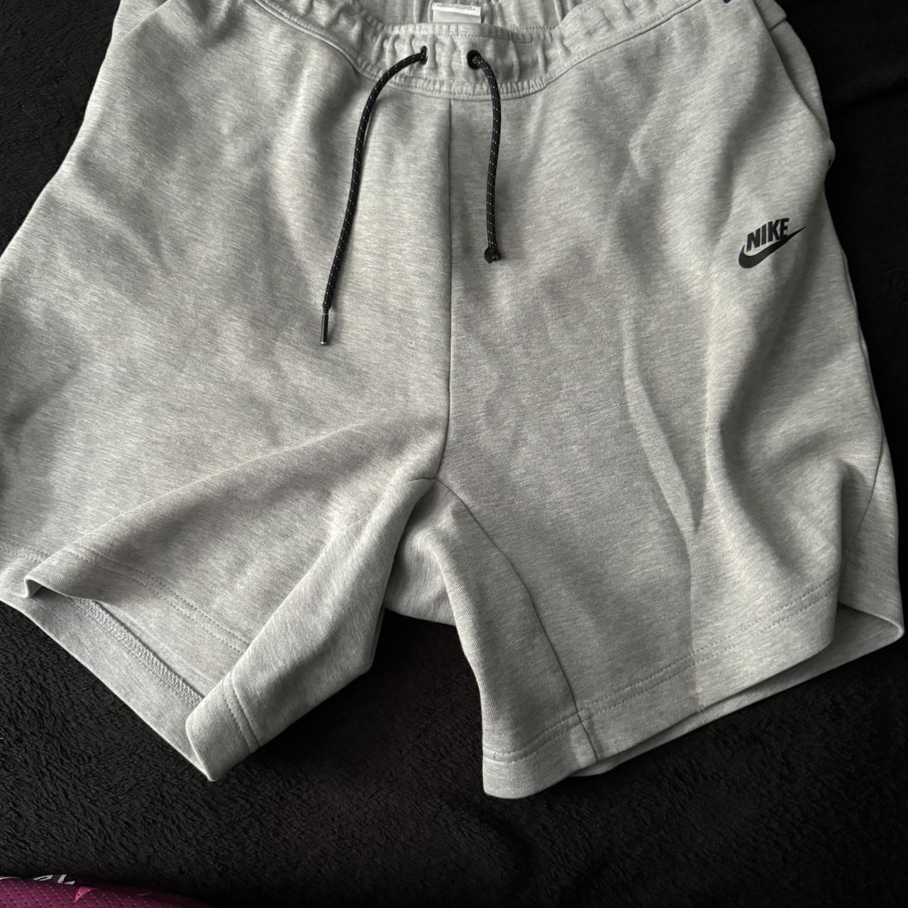 nike grey tech shorts - Depop