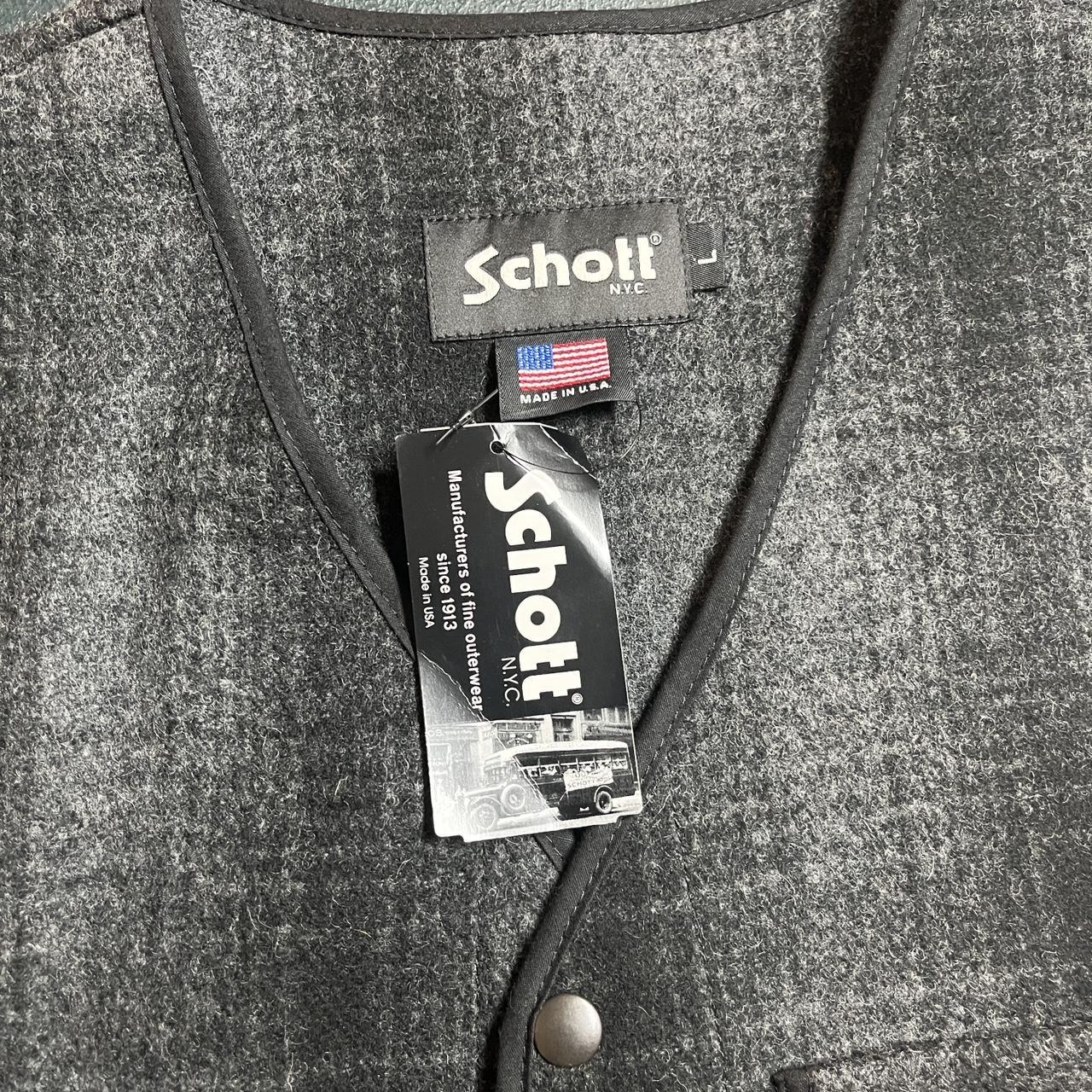 Schott NYC Wool Layer Vest Brand new with tag Made... - Depop
