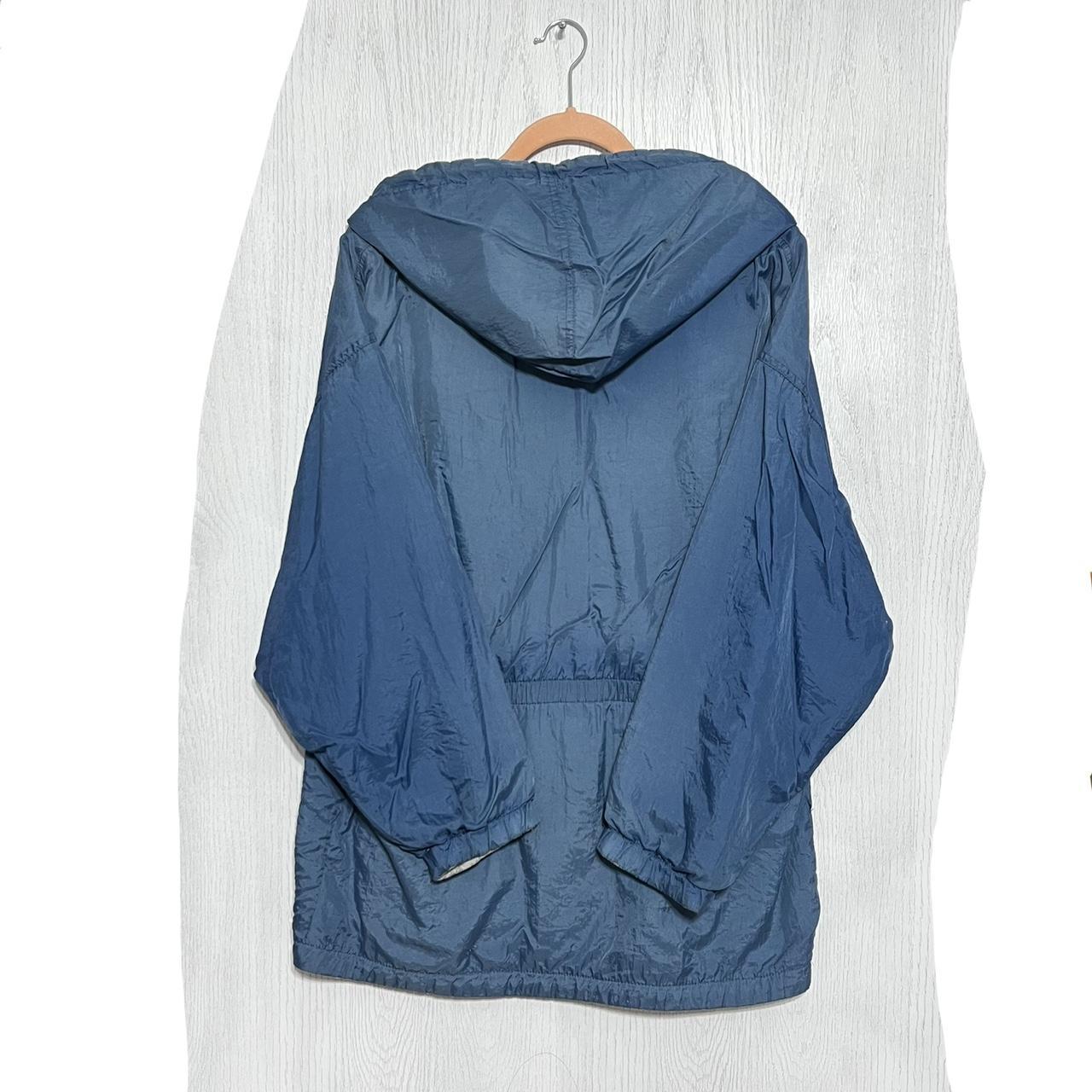 Blue Hooded Sweater Jacket Vintage style,... - Depop