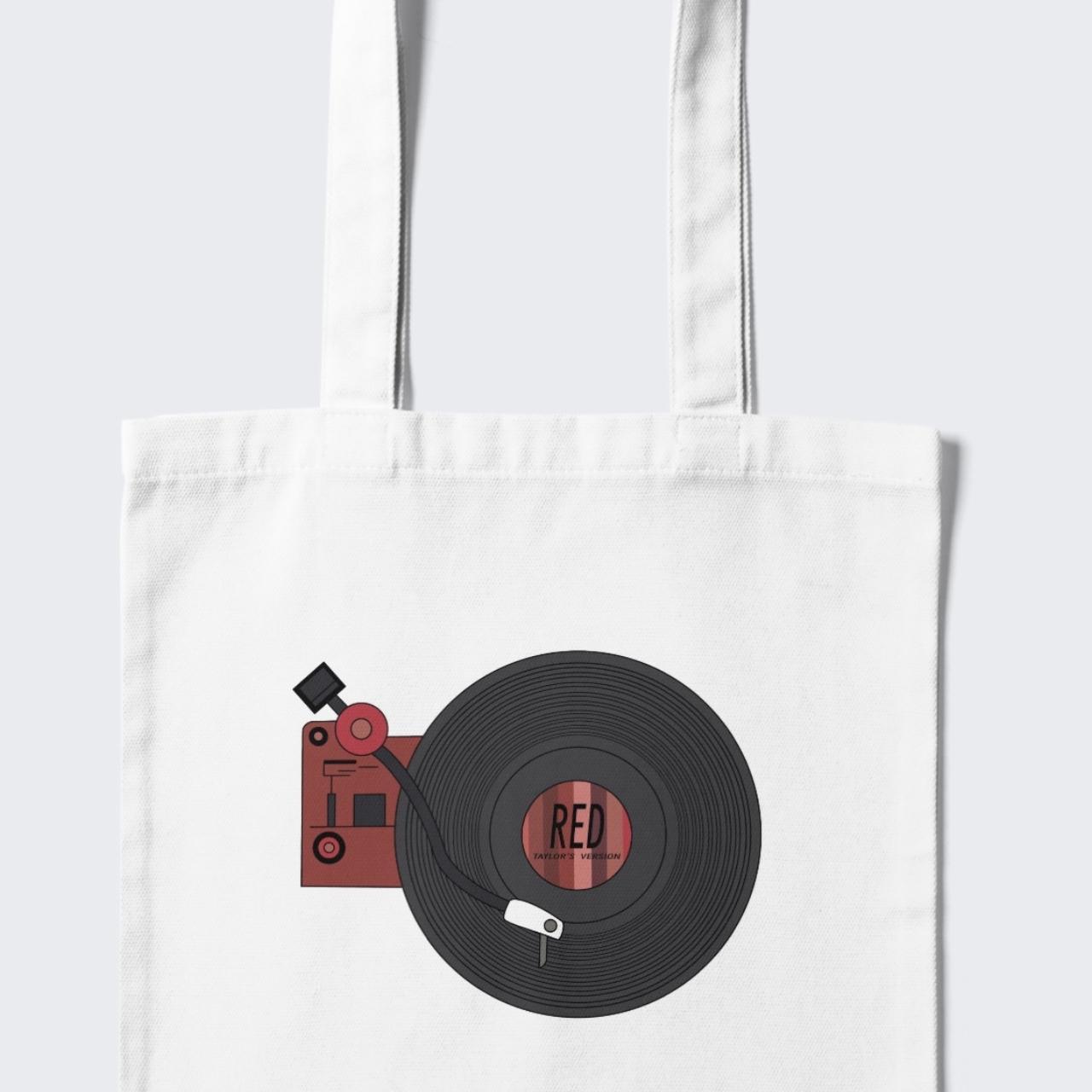 Taylor Swift Red Album Poster Tote Bag Handmade... - Depop