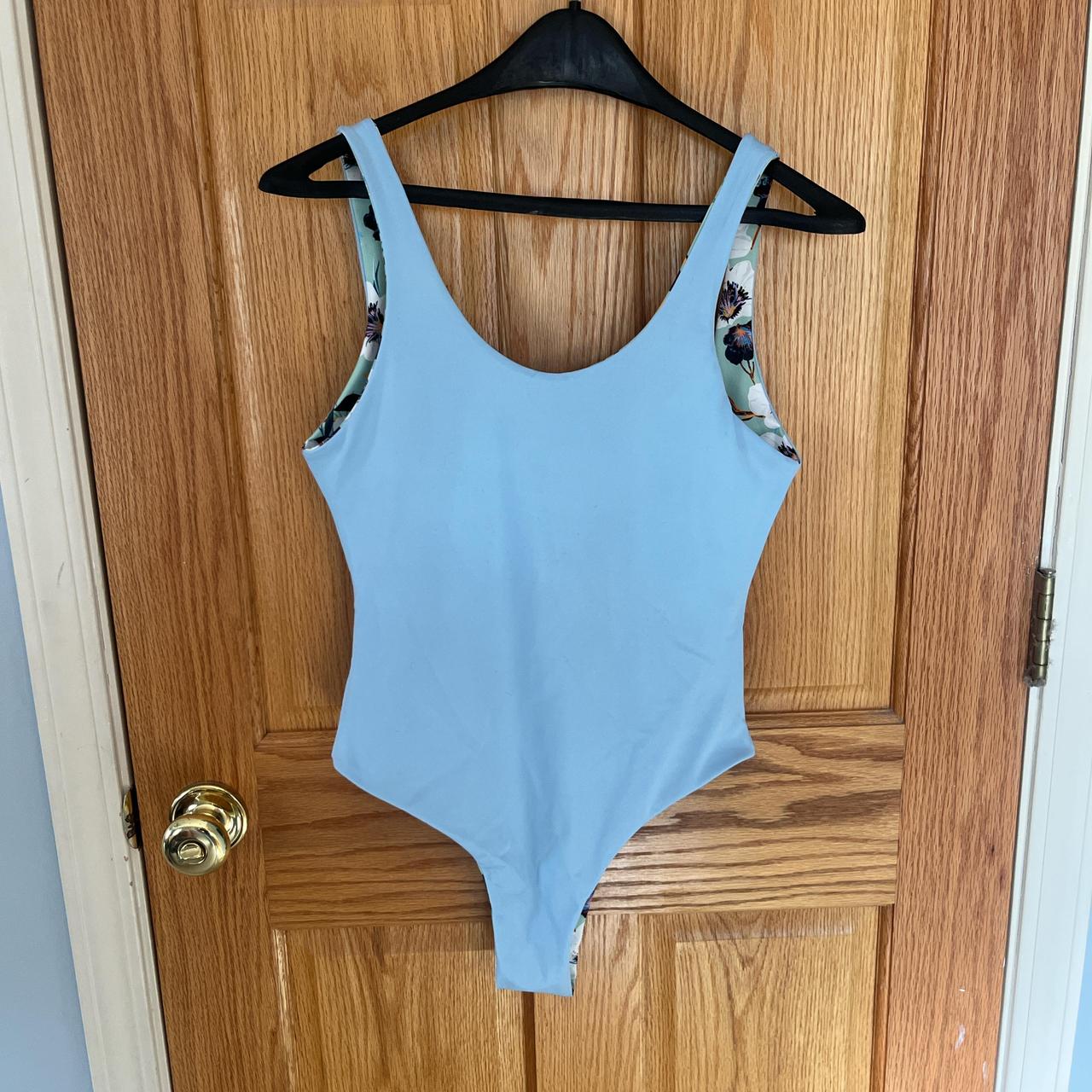 reversible one piece swimsuit with a cheeky detail... | Depop