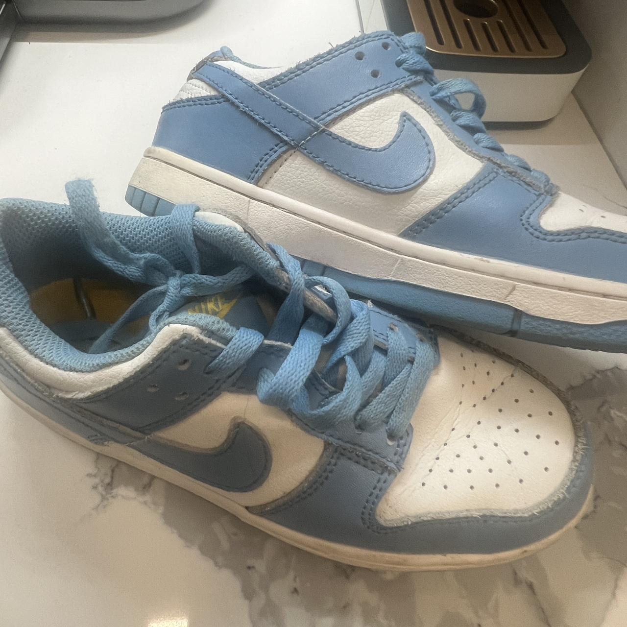 University Blue/baby blue Nike low Dunks ((these are... - Depop