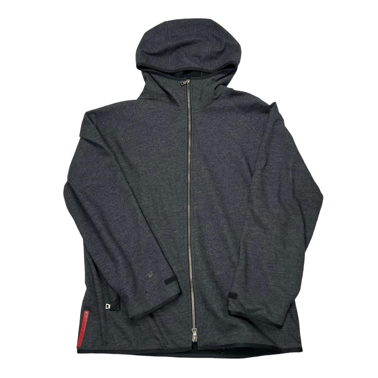 Prada vintage Luna rossa fleece jacket Ninja hood... - Depop