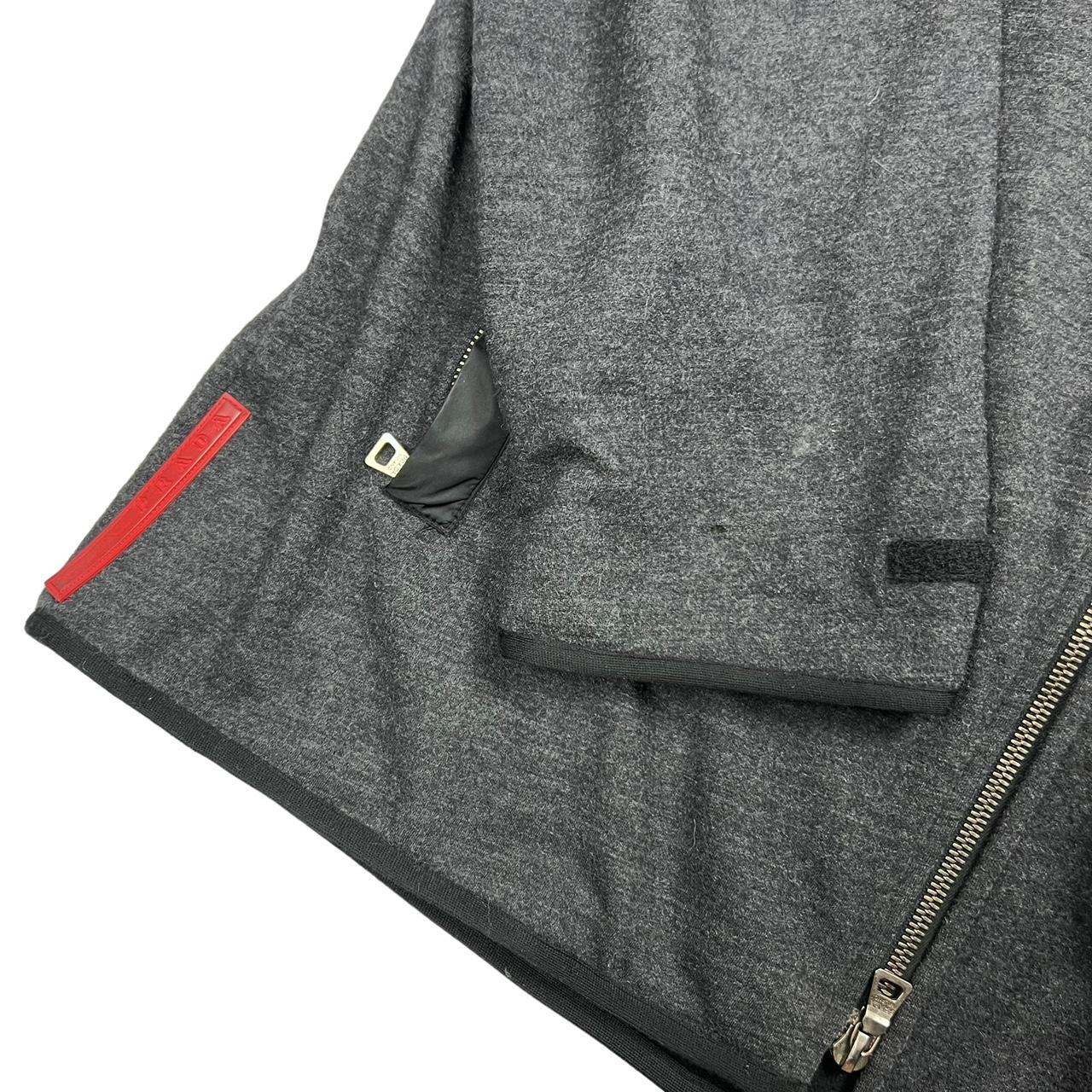 Prada vintage Luna rossa fleece jacket Ninja hood... - Depop