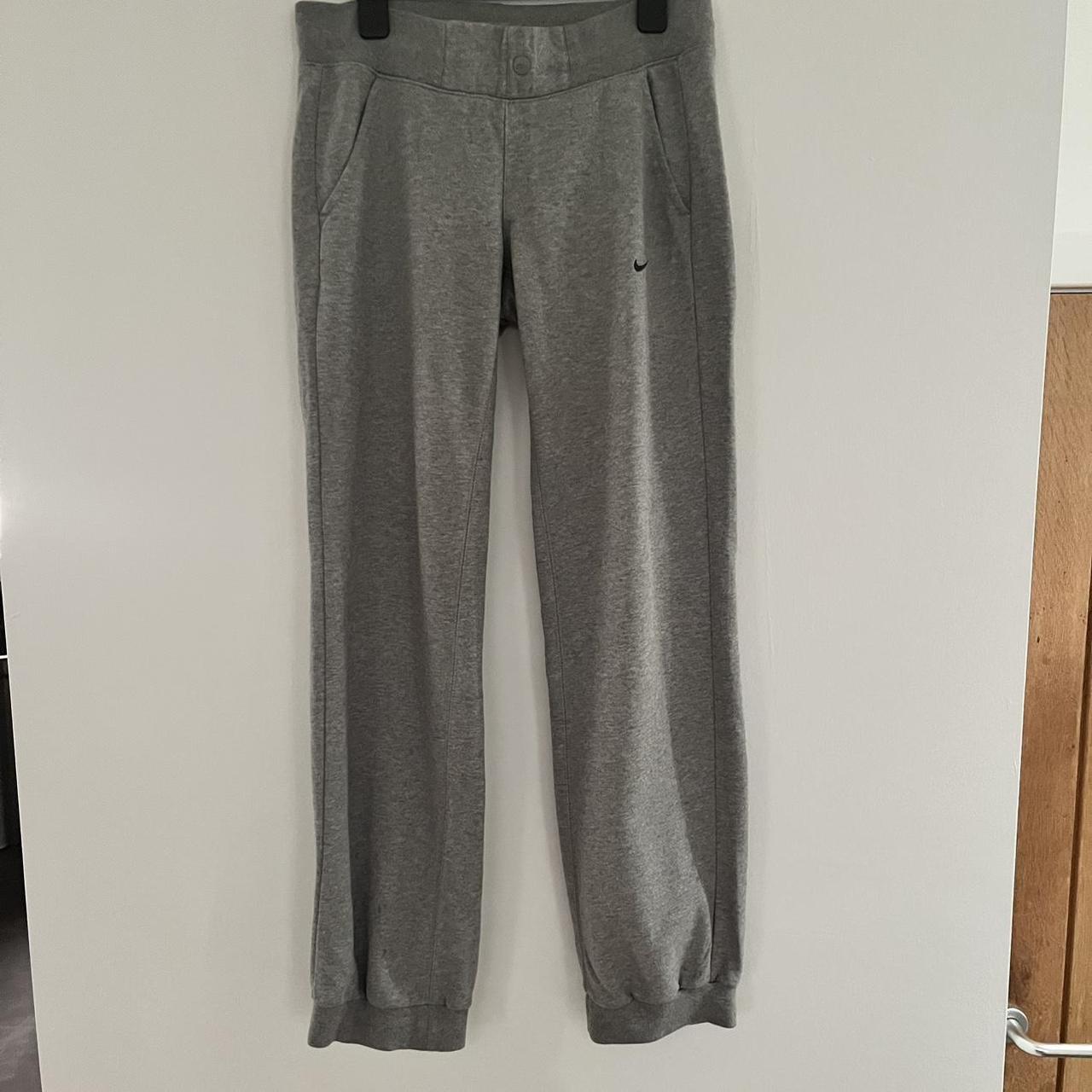 grey nike sweatpants. low rise, size 8. Real Y2K... - Depop