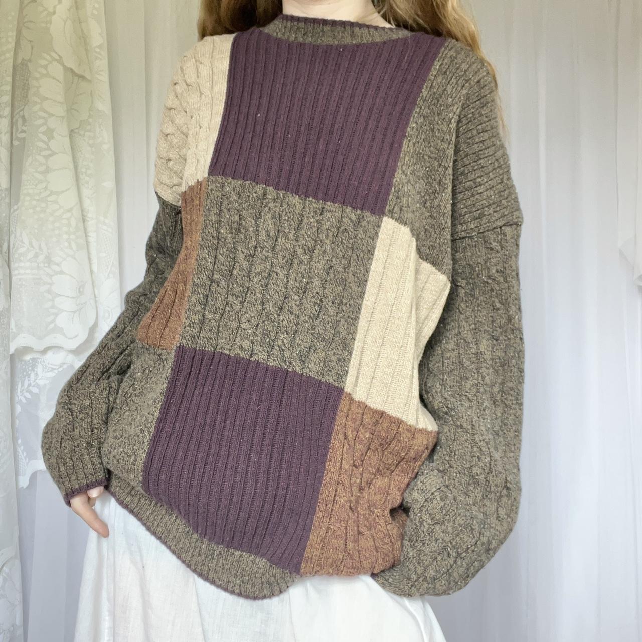 Vintage 90’s patchwork sweater. Liberty sweaters... - Depop