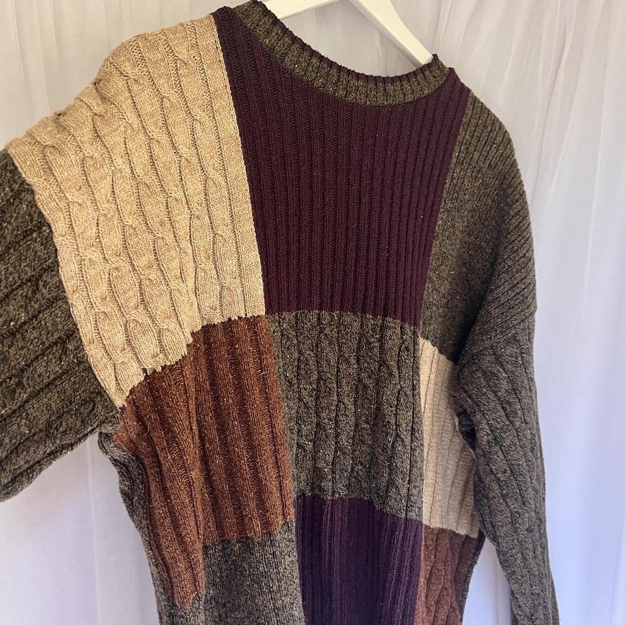 Vintage 90’s patchwork sweater. Liberty sweaters... - Depop