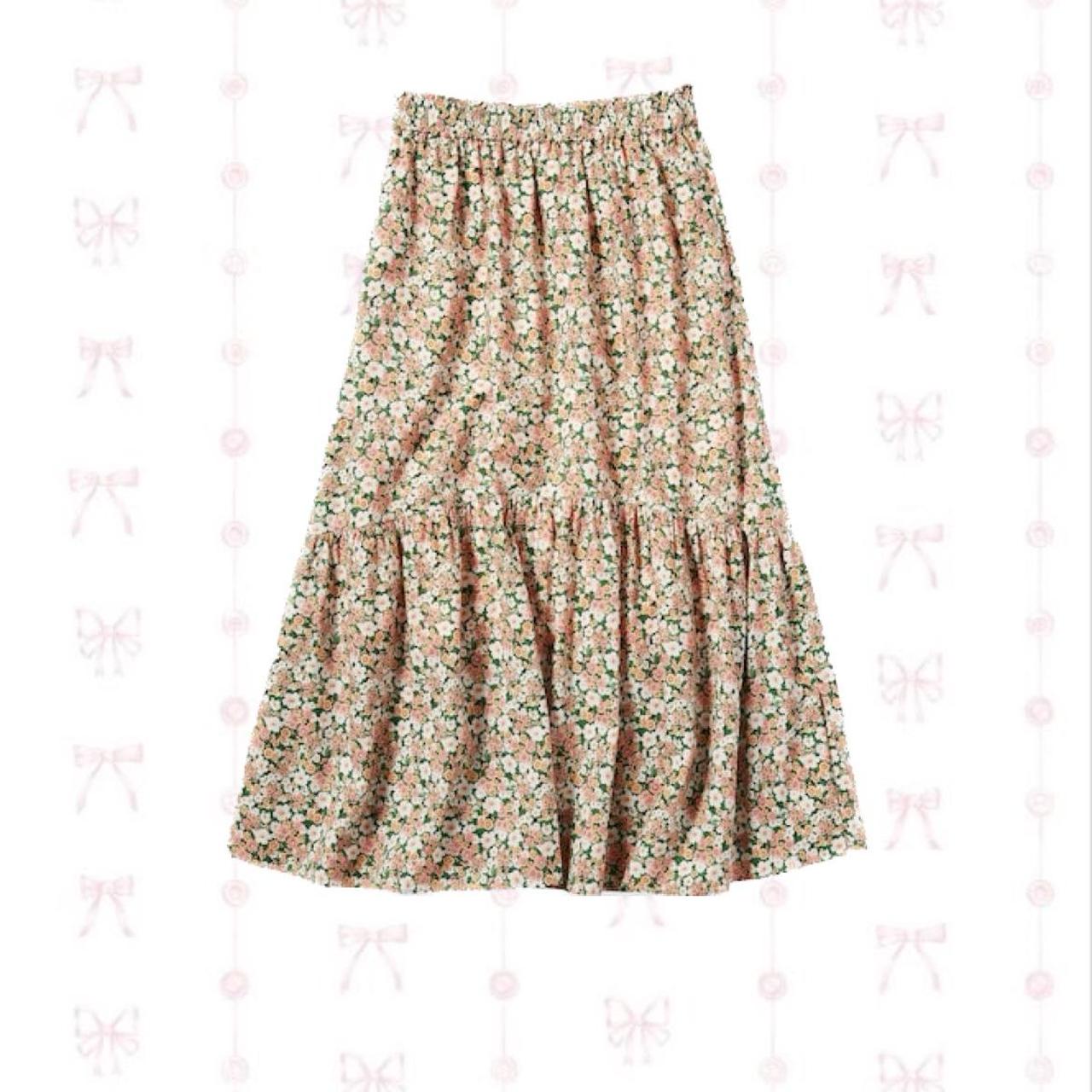 Super cute cottagecore tiered skirt with... - Depop