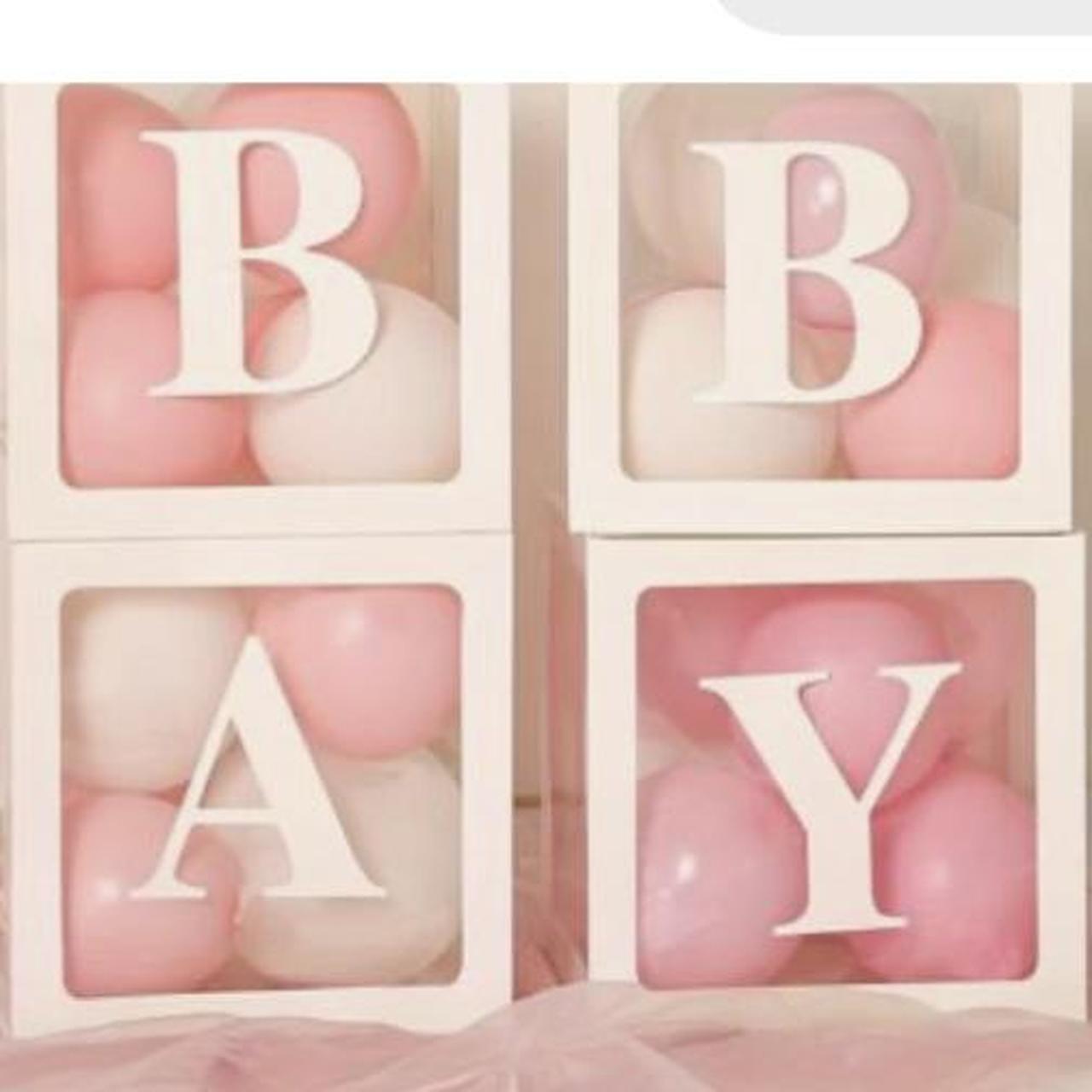 B A B Y cardboard boxes for gender reveal X4 boxes... - Depop