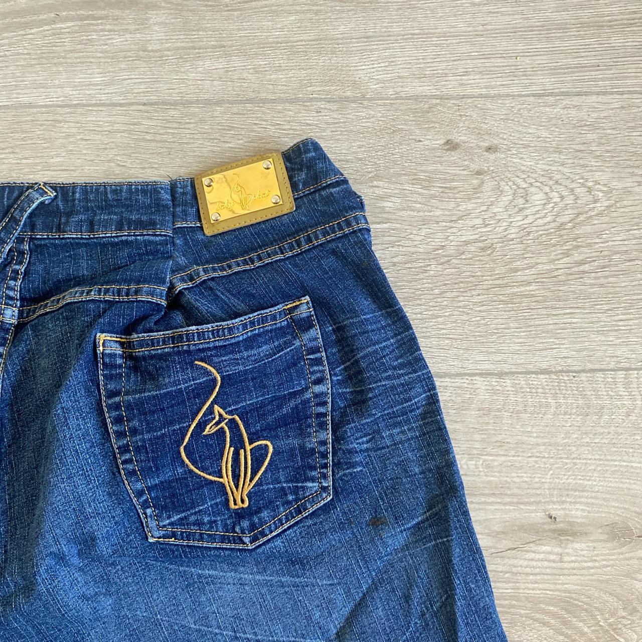 Baby Phat Jorts Size: 24 Flaws: small paint... - Depop