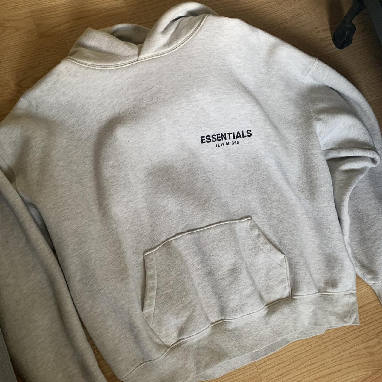 Off white essentials hoodie, only worn once in... - Depop