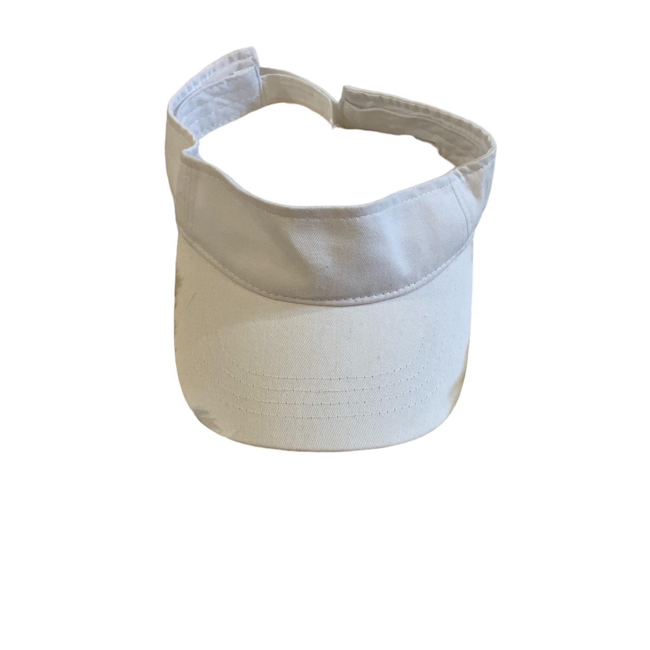 White visor Great condition Velcro adjustable... - Depop