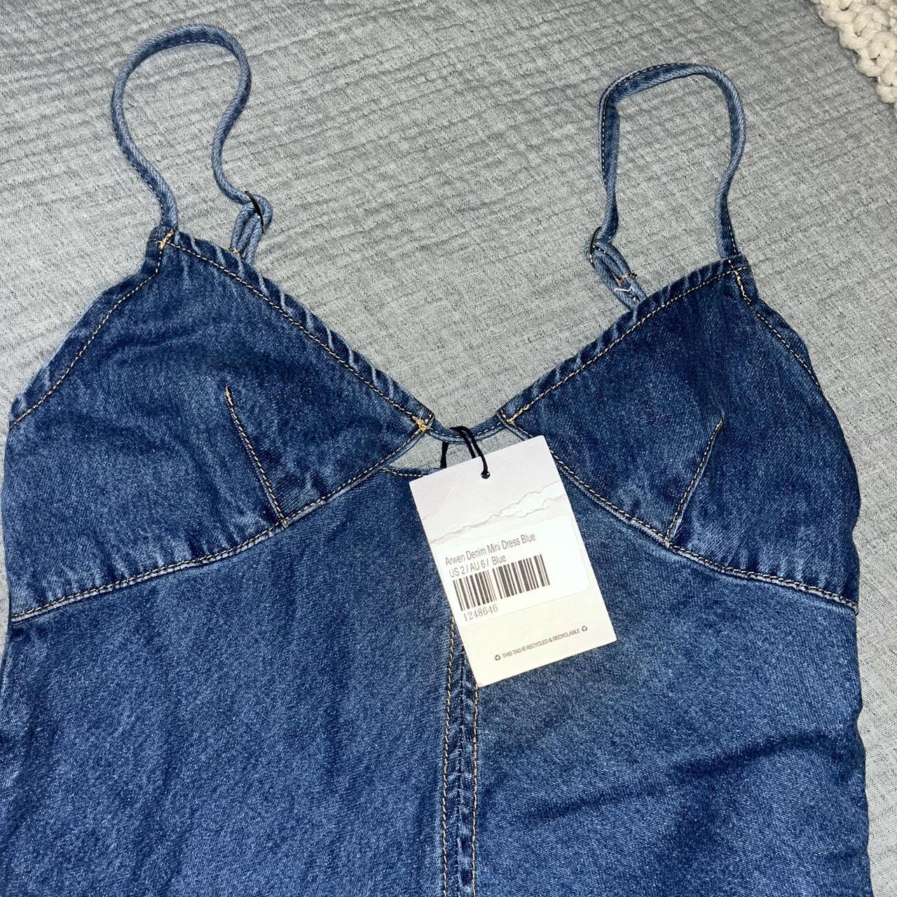 Princess Polly Denim Dress worn Once size 2 Original... - Depop