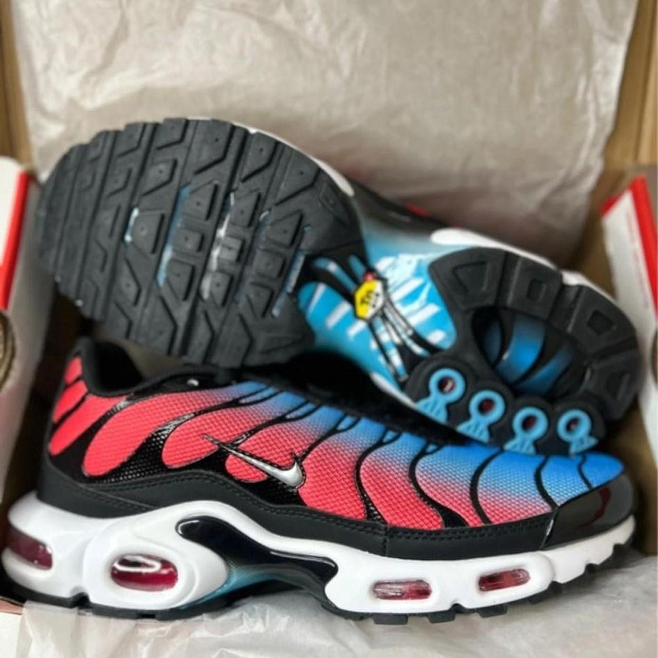 Nike Air Max Plus TN trainers in black and red... | Depop