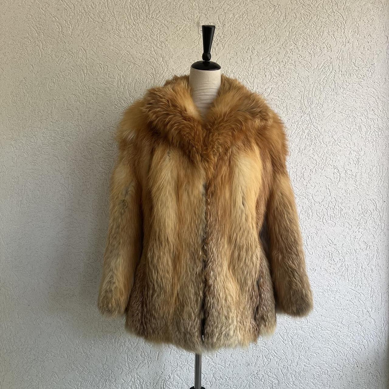 Vintage Red Fox Fur Zip Up Coat In great condition... - Depop