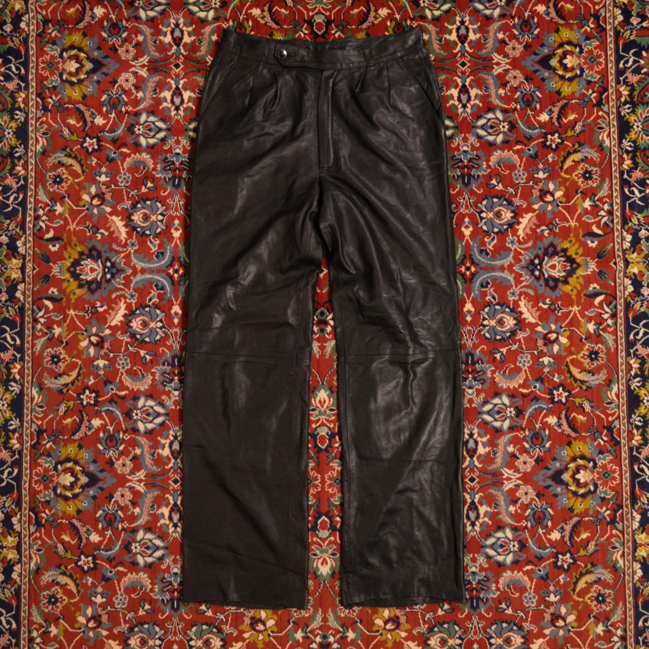 Gianfranco Fratelli Genuine Leather Pants In great... - Depop