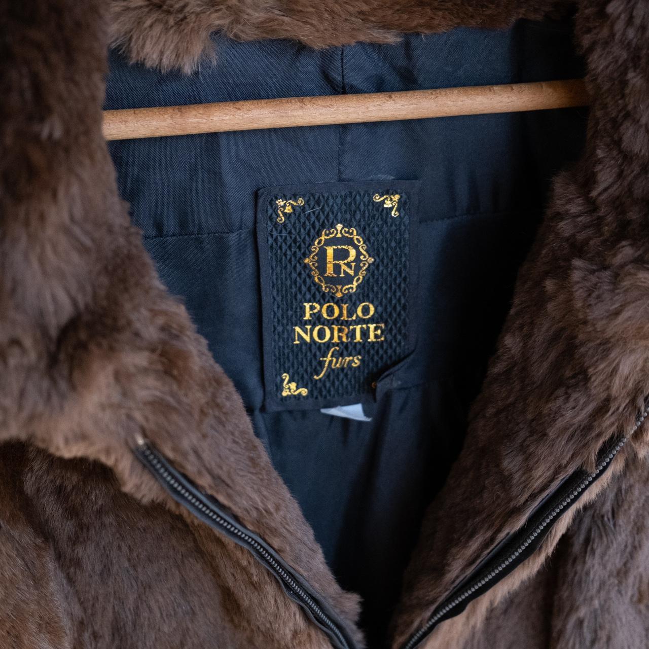 Vintage Brown Rabbit Fur Bomber Jacket Men’s Size... - Depop