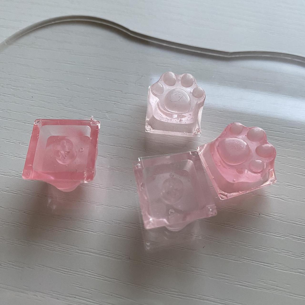 Pastel Pink Clear Keycaps Absolutely adorable these... - Depop